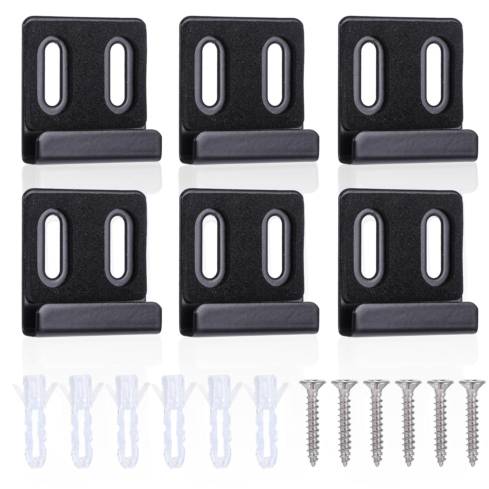 Nogeqi 6 Pcs Mirror Mounting Clips Stainless Steel Mirror Brackets for ...