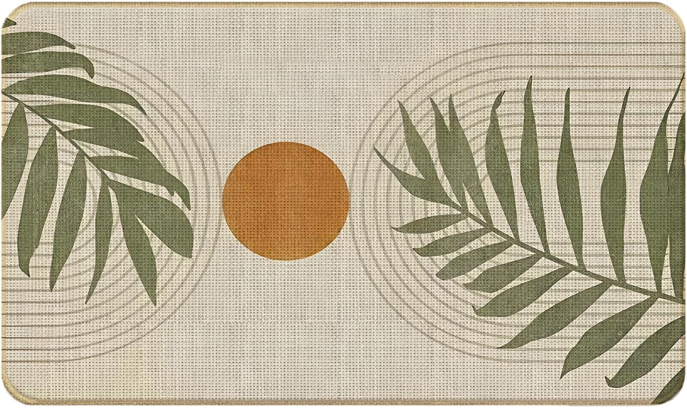 Amazon.com: QGFM Boho Neutral Door Mat - Botanical Boho Sun Front ...