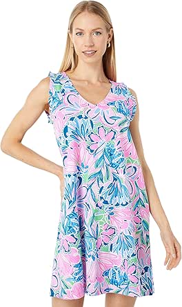 Lilly Pulitzer Aron Dress Gecko Green Tiger Sunrise XXS at Amazon Women ...