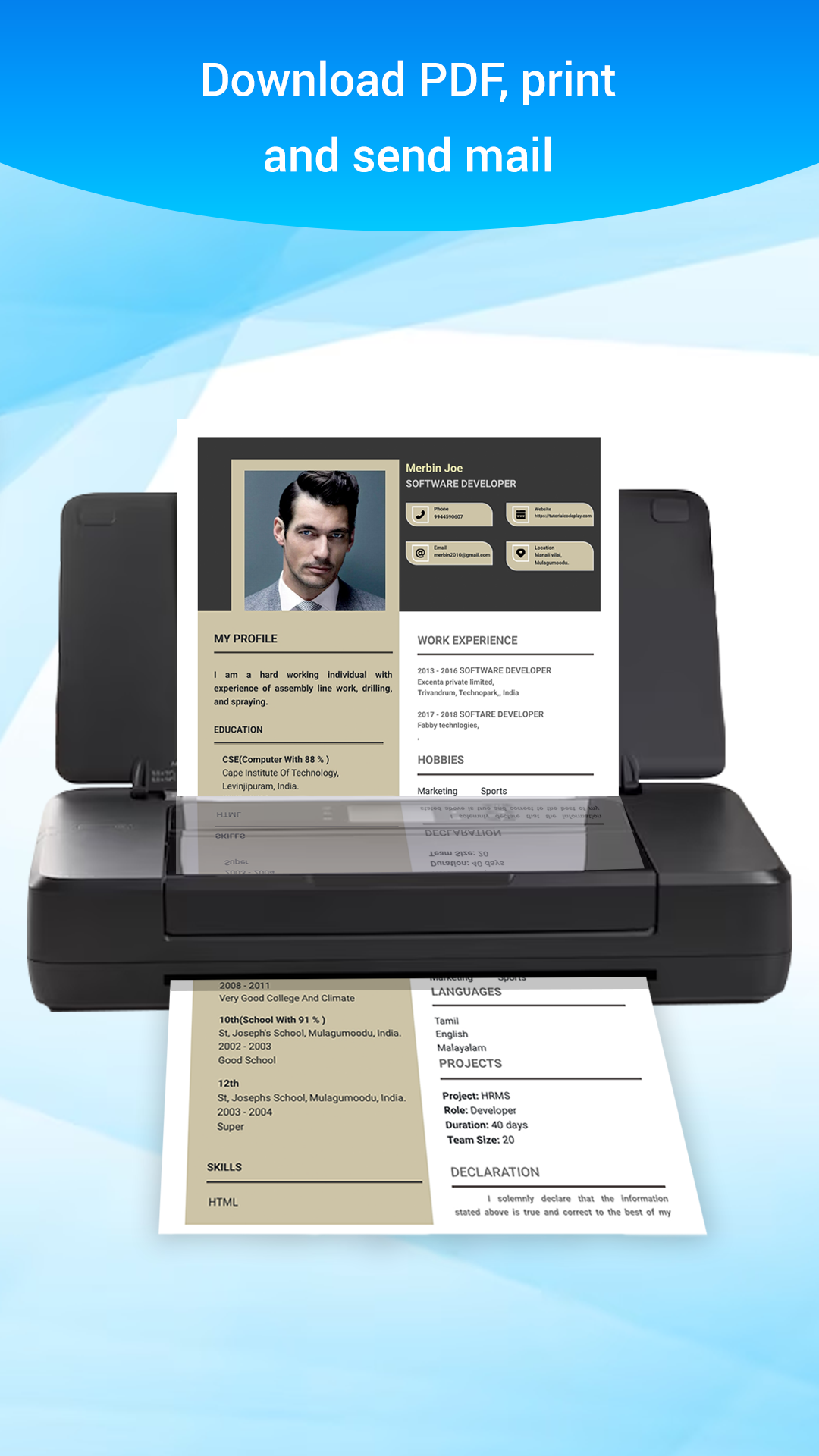 Resume builder & CV generator - App on Amazon Appstore
