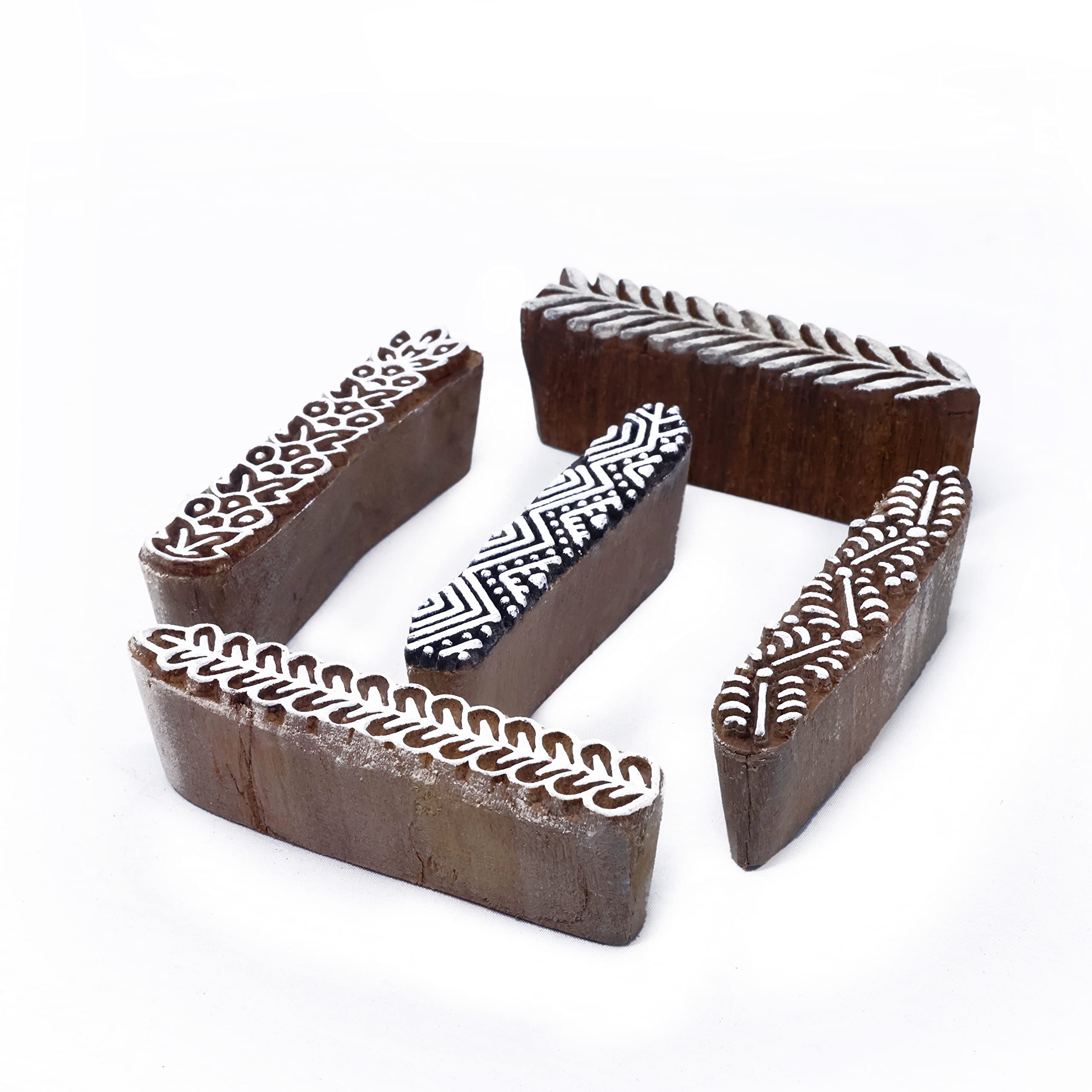 Snapklik.com : Clay Printing Stamps - Border Design Wood Blocks ...