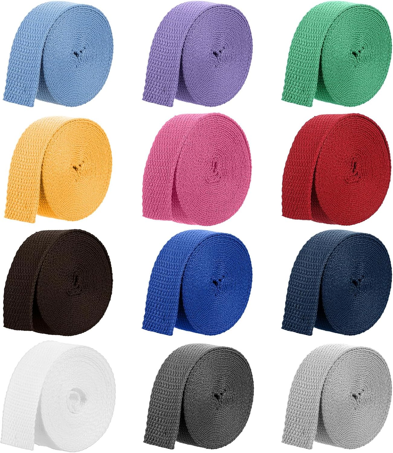 Amazon.com: 12Pcs Cotton Webbing Braid Handles Bag Strap, 1 Inch High ...