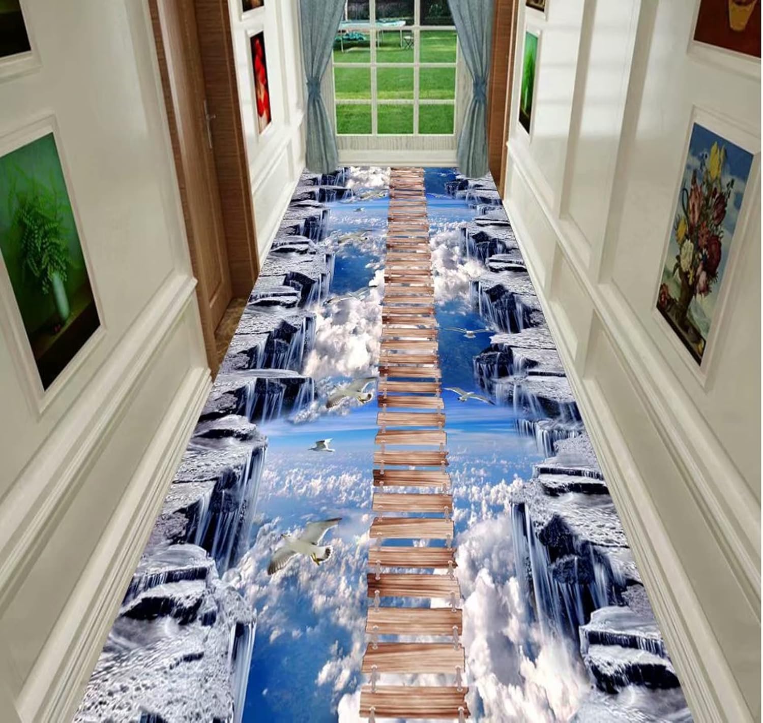 Amazon.com: Area Rugs Long Hallway Floor Mats,2x3 FT 3D Sky Stairs ...