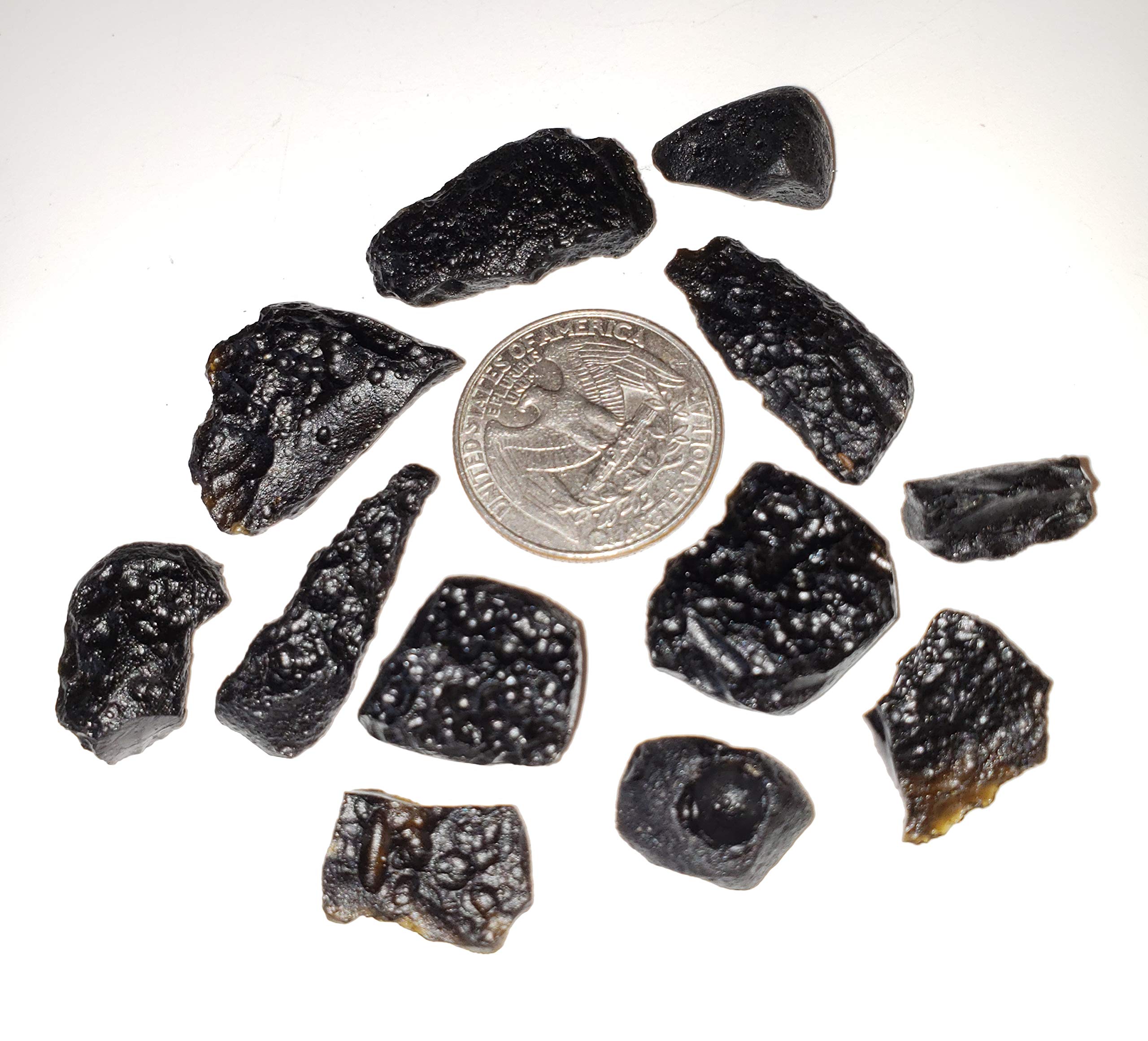 tektite natural black meteorite thai space rock rough original ...