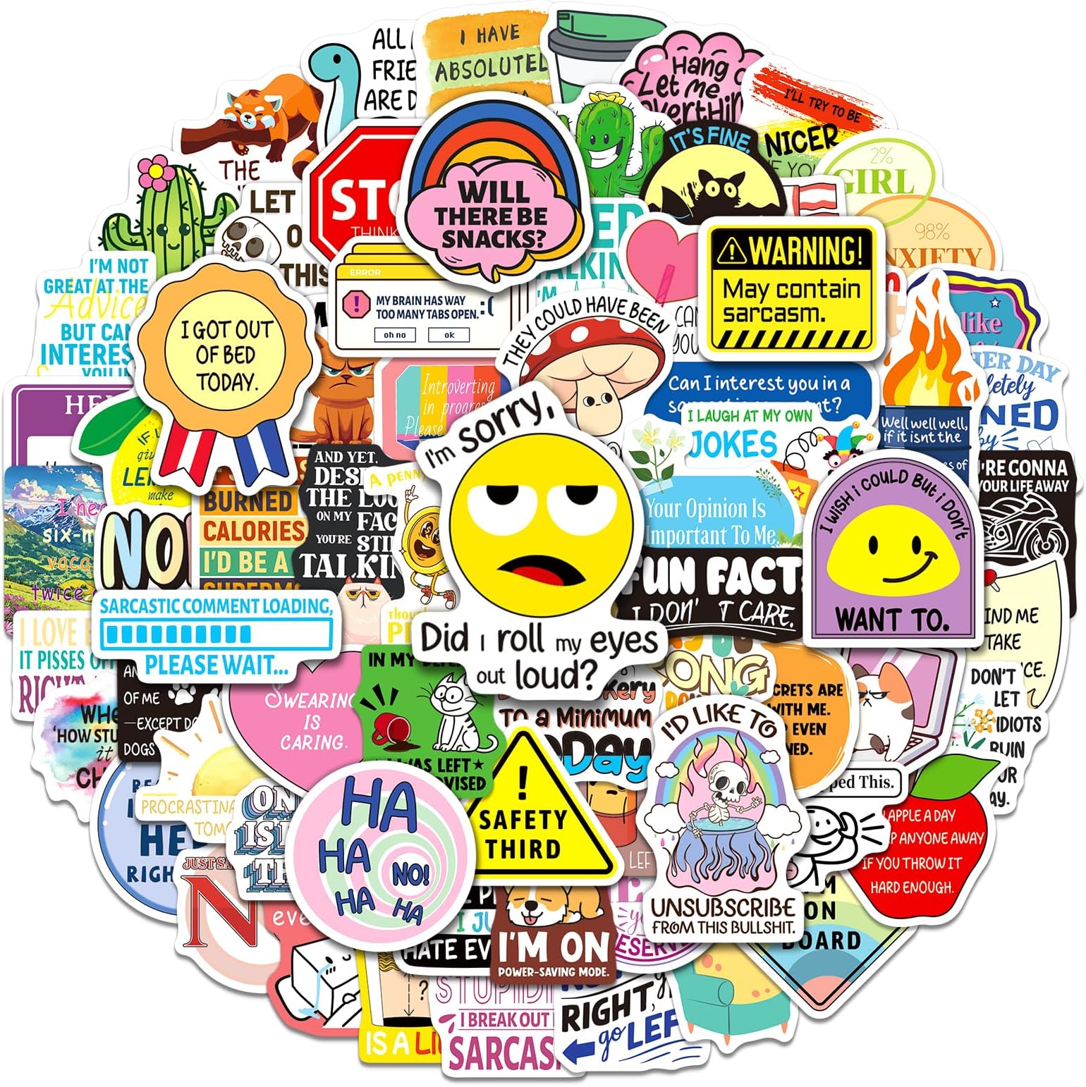 Amazon.com: MiStar 150 PCS Funny Stickers for Adults Hilarious Meme ...