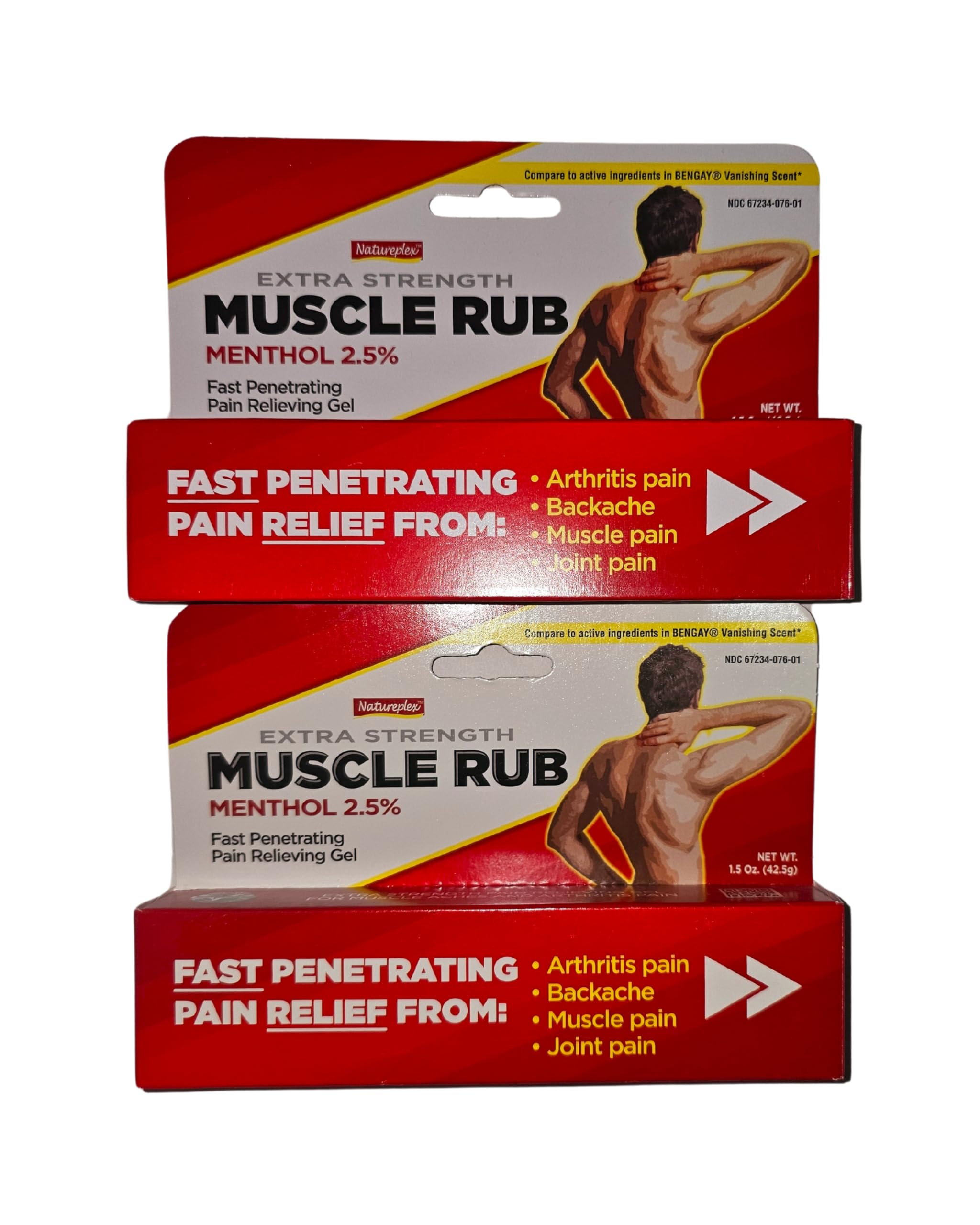 Amazon.com: Muscle Rub Extra Strength Pain Relieving Gel Menthol 2.5% 1 ...