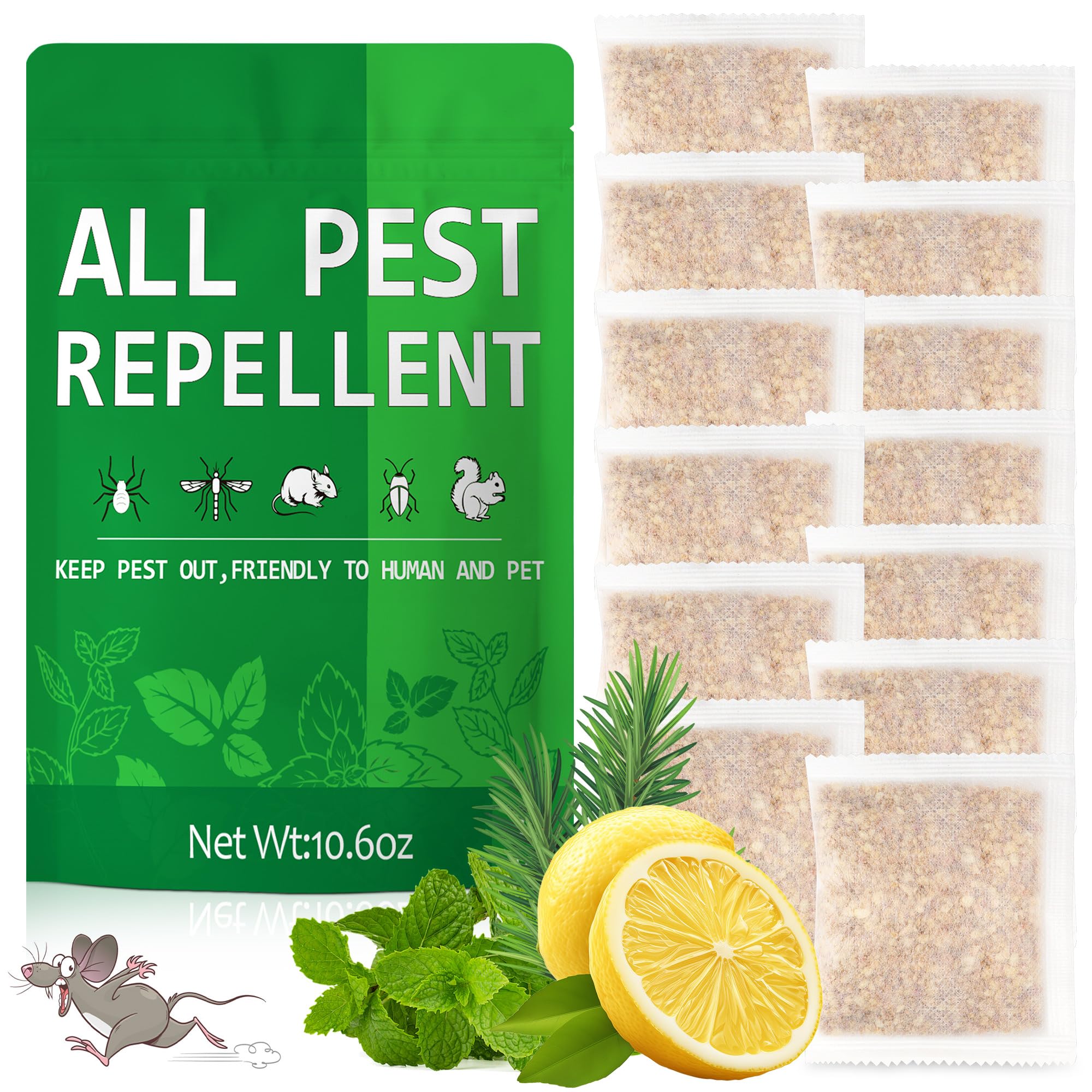 Amazon.com: 16 Rodent Repellent Pouches, Mouse Repellent, Mice ...
