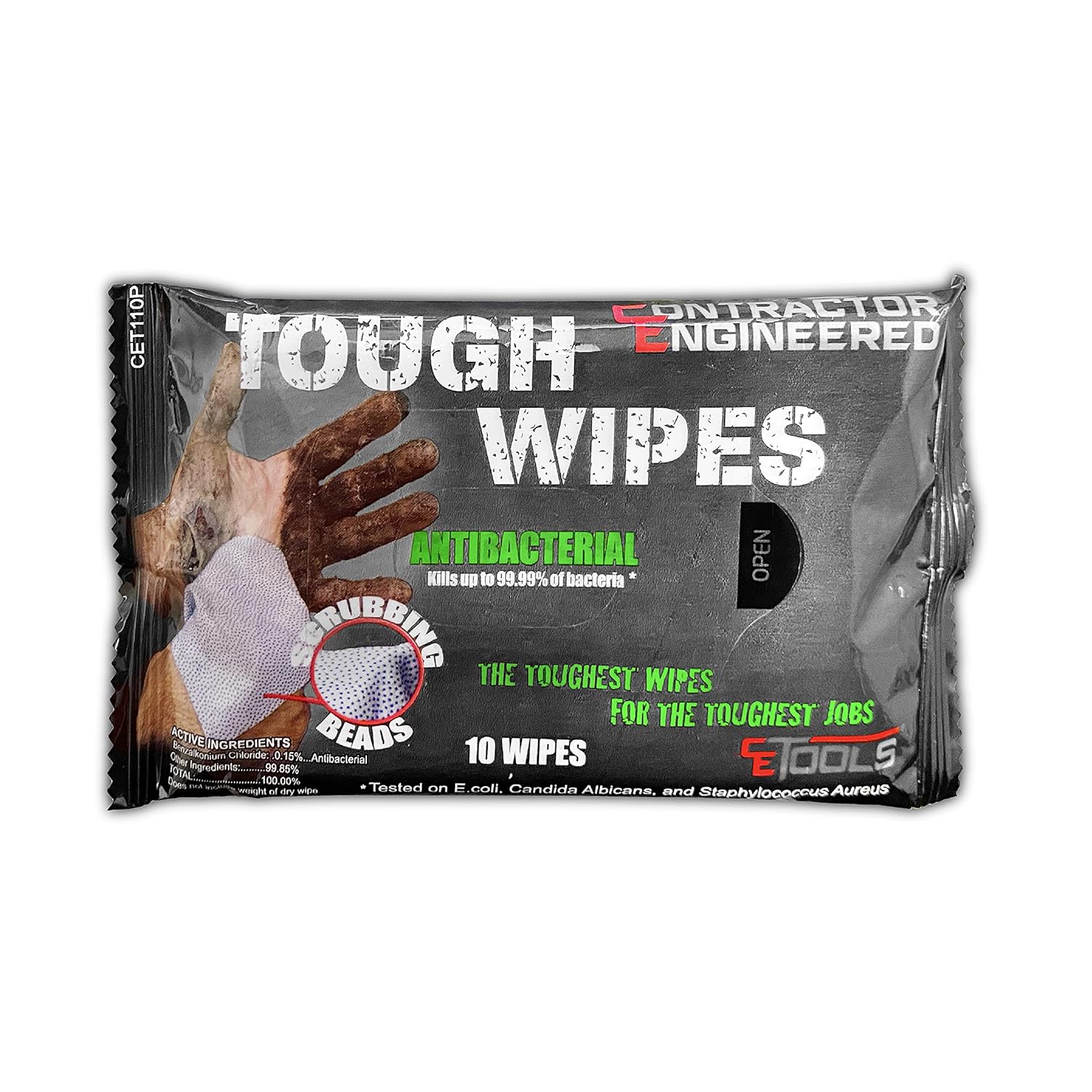 Amazon.com : TOUGH WIPES with Scrubbing Beads, Thick Heavy-Duty Hand ...