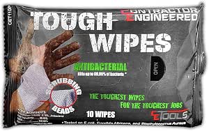 CE Tools Pro Tough Wipes with Scrubbing Beads, Thick Heavy-Duty Hand ...