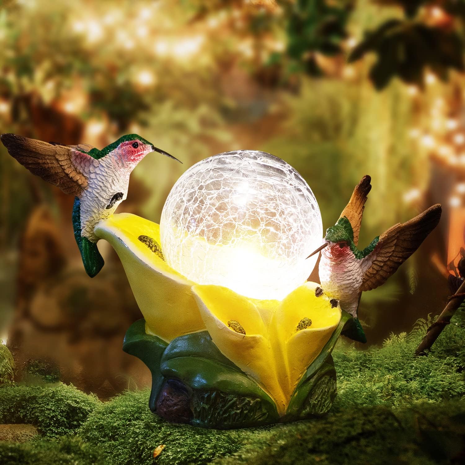Amazon.com : VZVXCC Solar Garden Statue Hummingbird Figurine ...