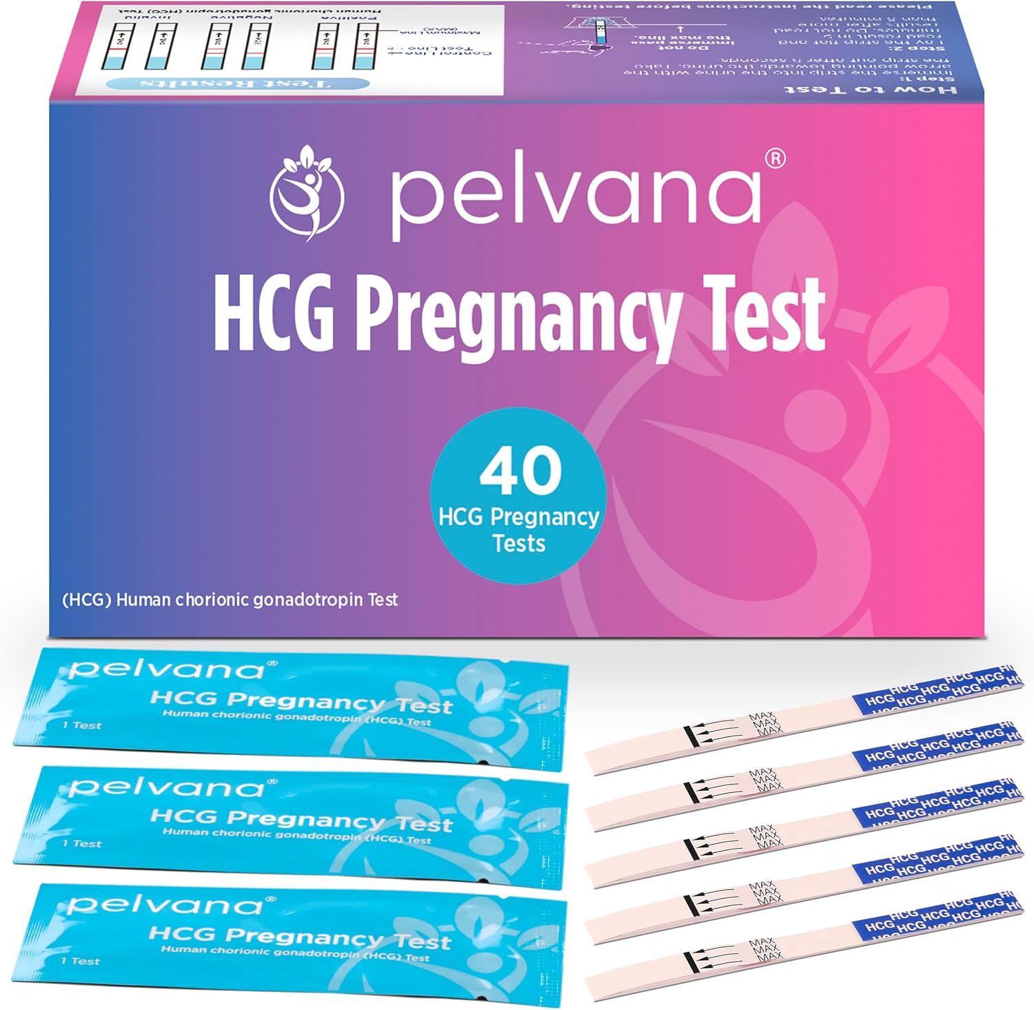 Amazon.com: Pelvana HCG Pregnancy Test Strips 40 Count - Accurate ...