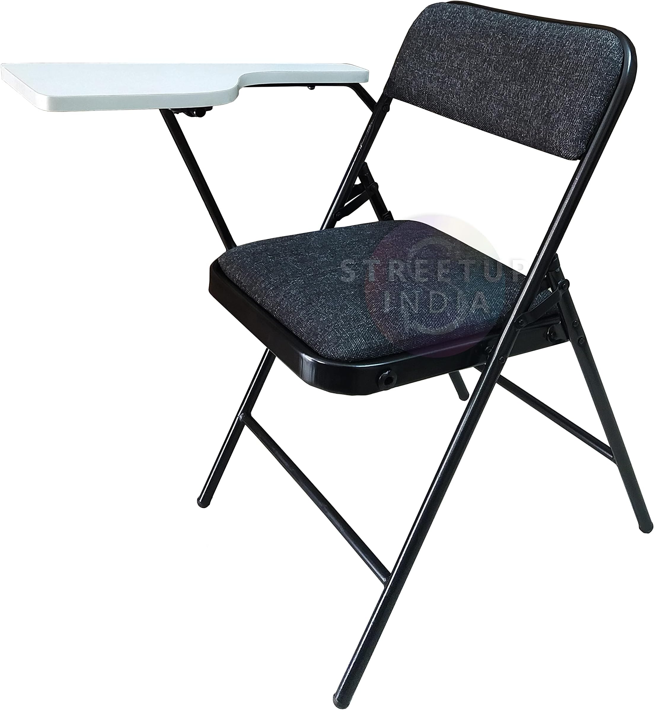 Streetup India Metal Folding Study Chair With Writing Pad Black ...