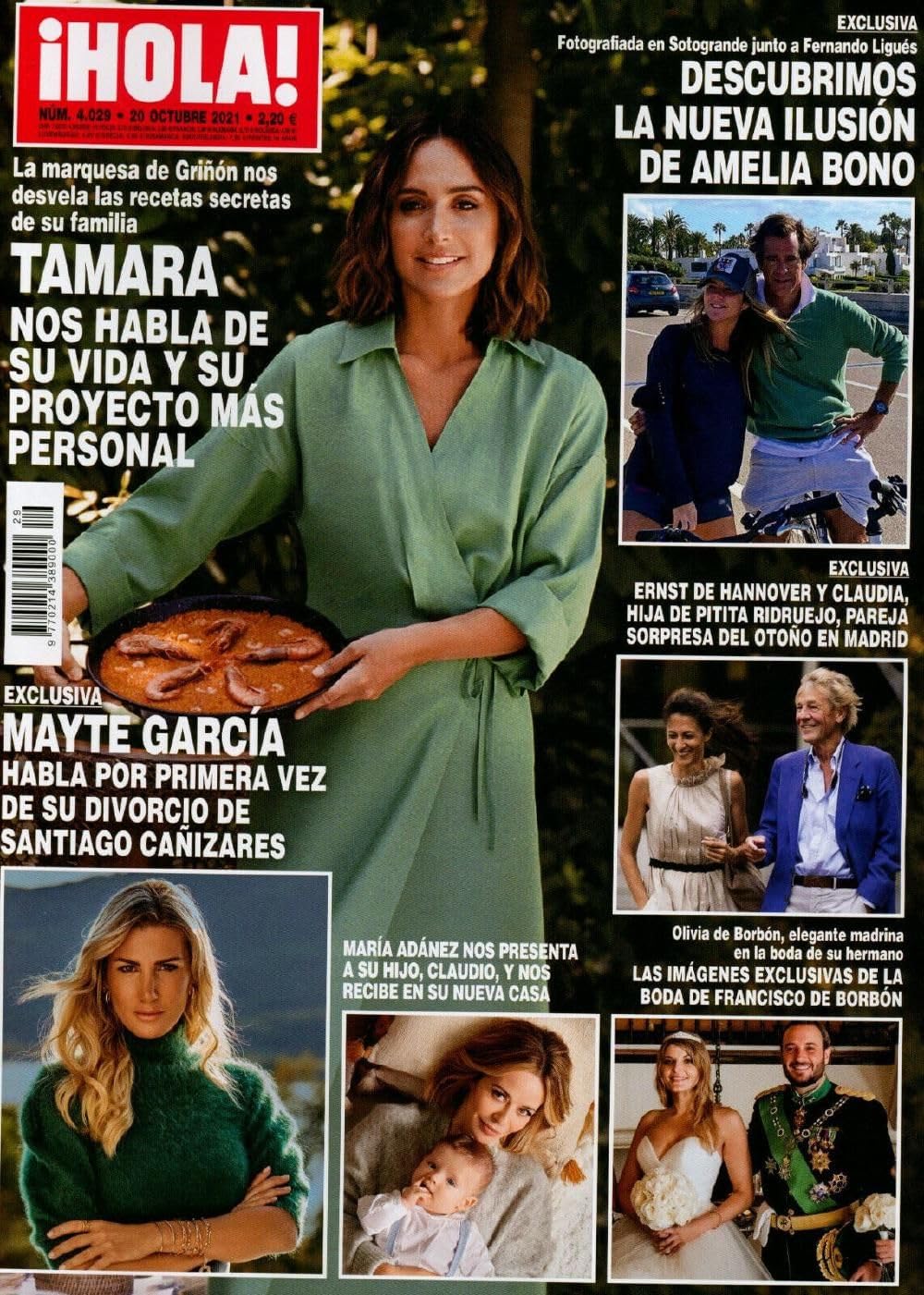 Hola Magazine Spain 2021 #4029 Tamara Falco Preysler : Div: Amazon.co ...