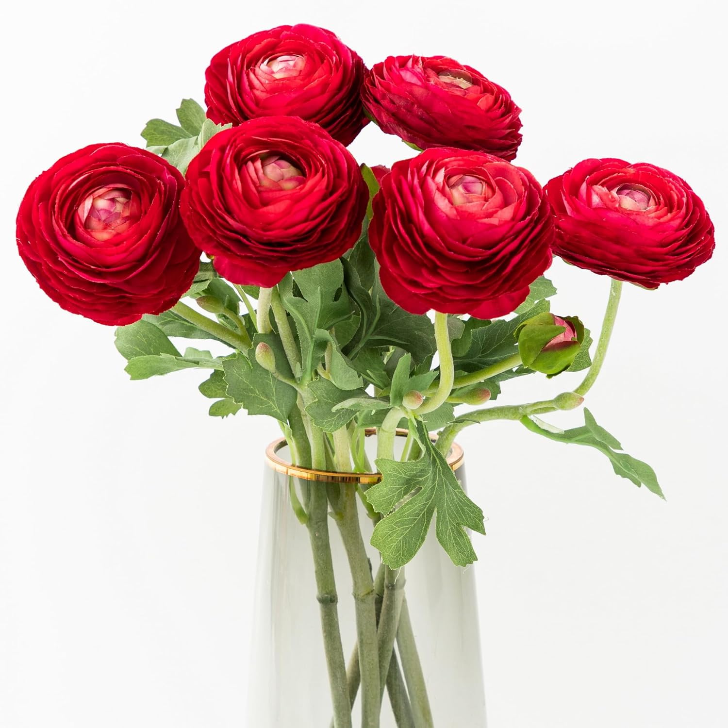 Amazon.com: Artificial Ranunculus Flowers with Real Touch Stem, Silk ...