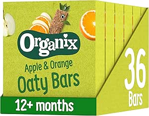 Organix Apple & Orange Organic Soft Oat Toddler Snack Bars 12+ Months ...