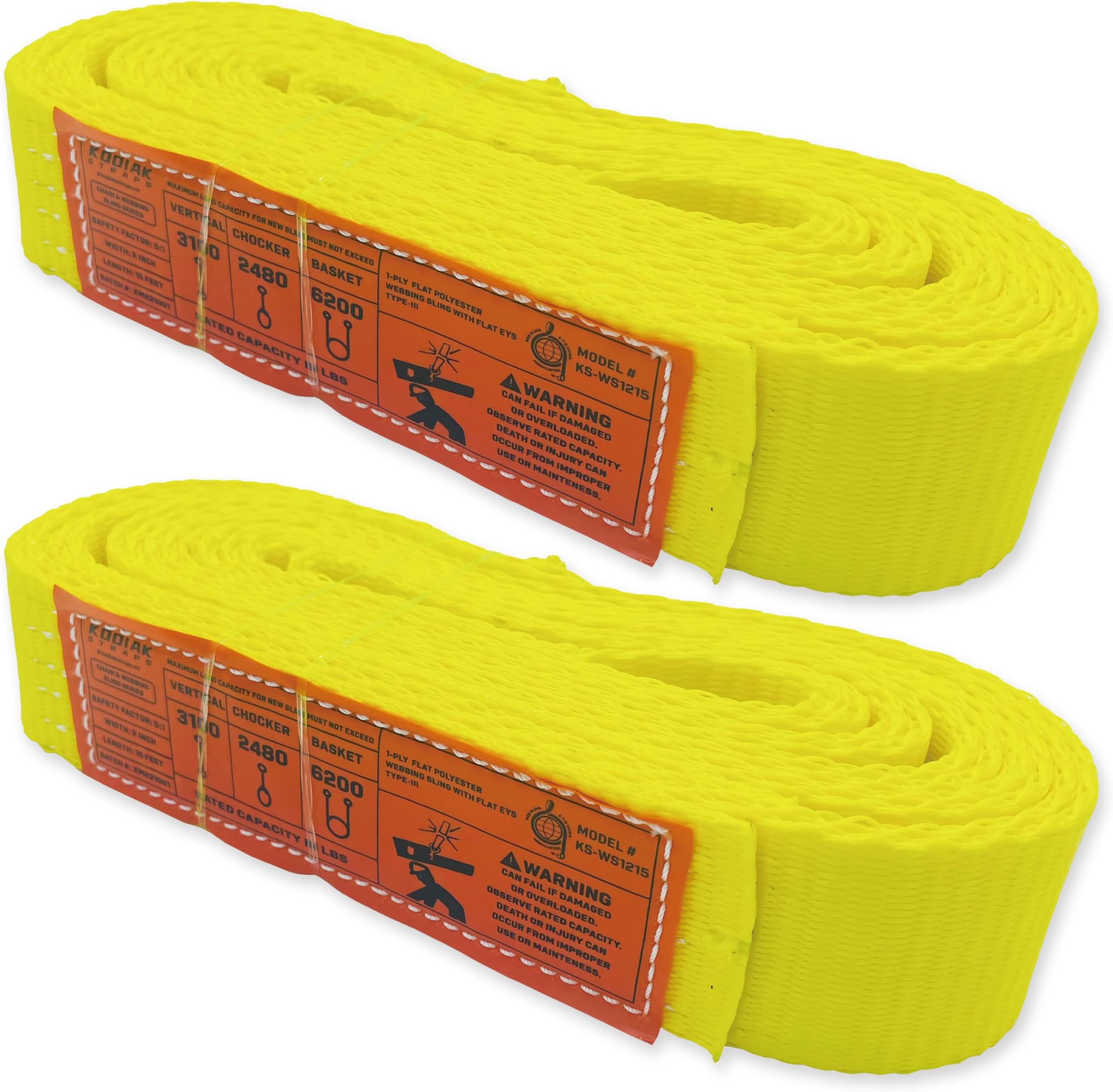 Amazon.com: 1-Ply Webbing Sling 1”x 4ft Lifting Straps 1Pack Heavy Duty ...