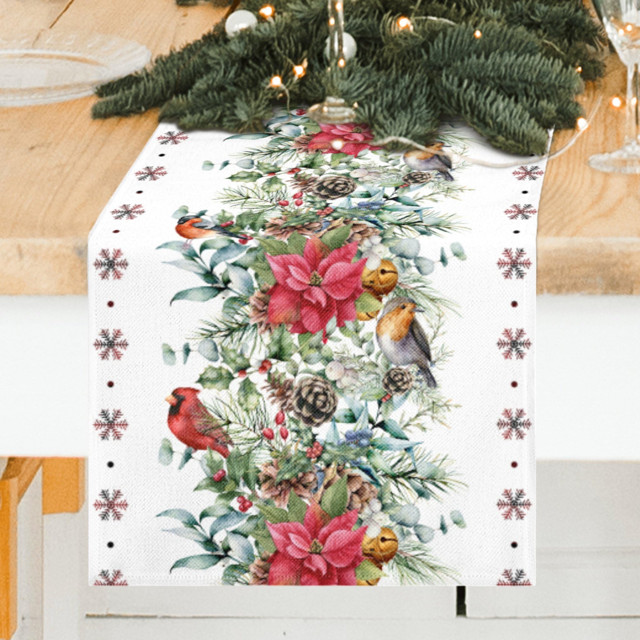 Amazon.com: Christmas Decorations Table Runner 72 Inches Long Winter ...