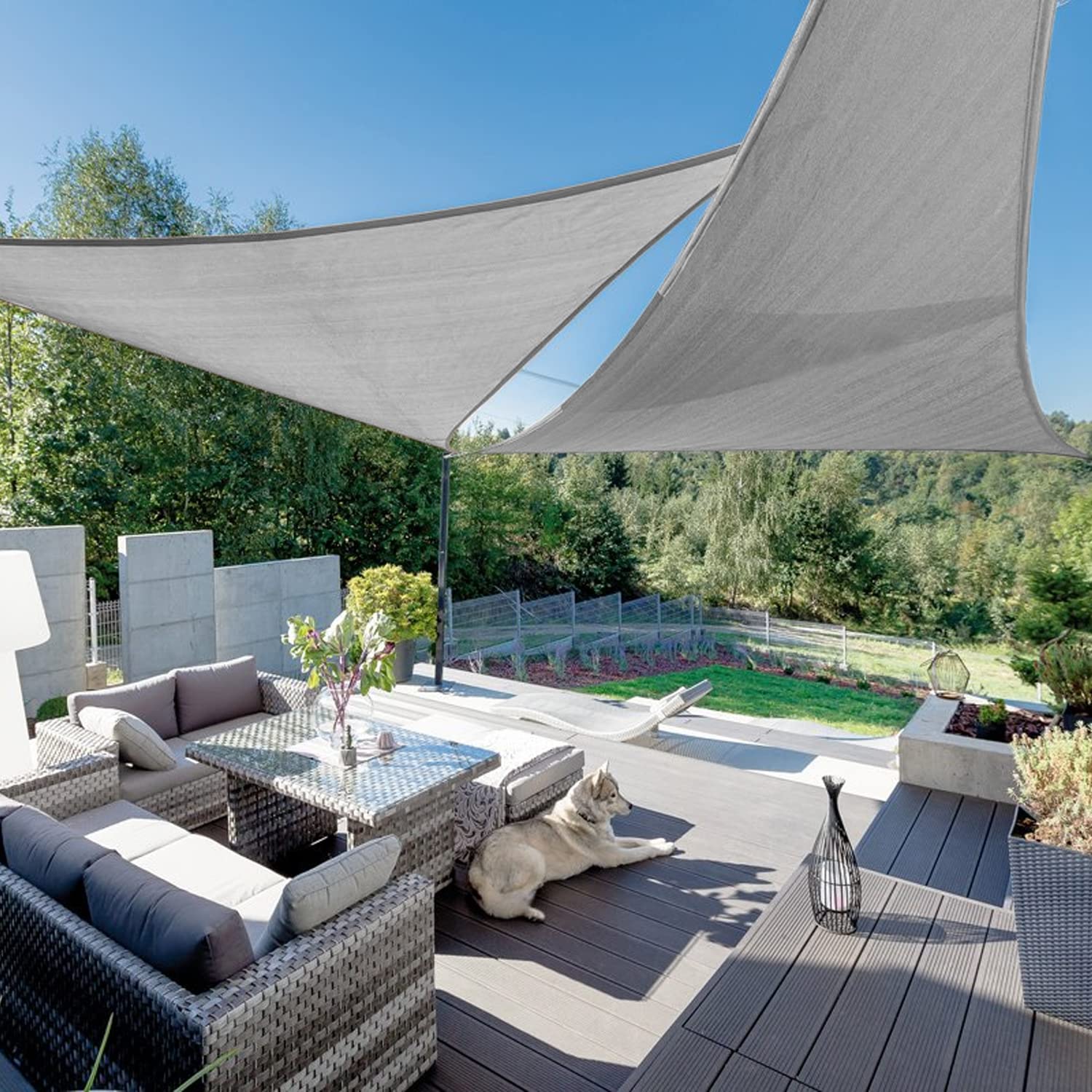 Amazon.com : INFRANGE Sun Shade Sails Triangle 8' x 8' x 11.3' UV Block ...