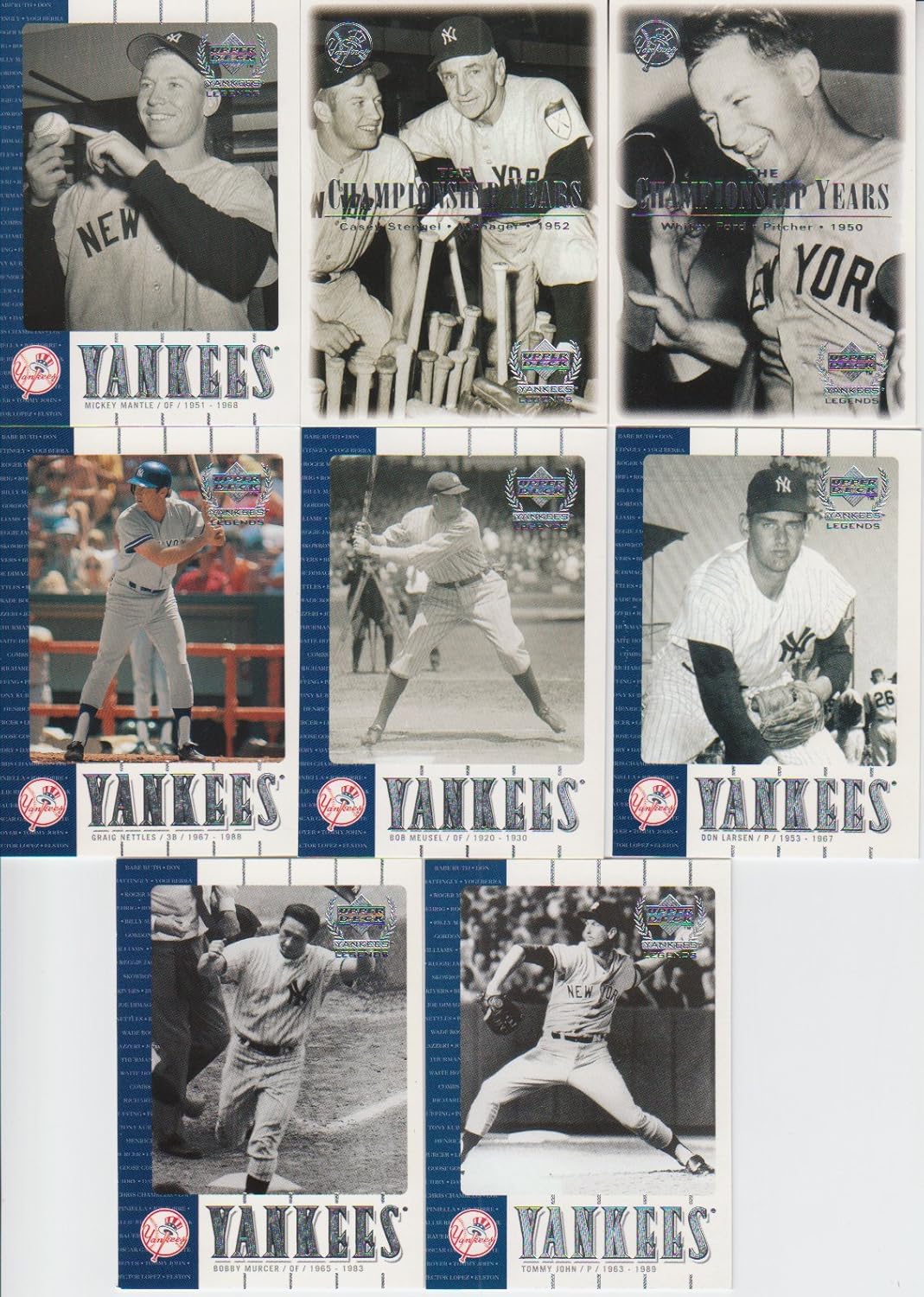 2000 Upper Deck Yankee Legends 8 Card Lot Whitey Ford at Amazon's ...