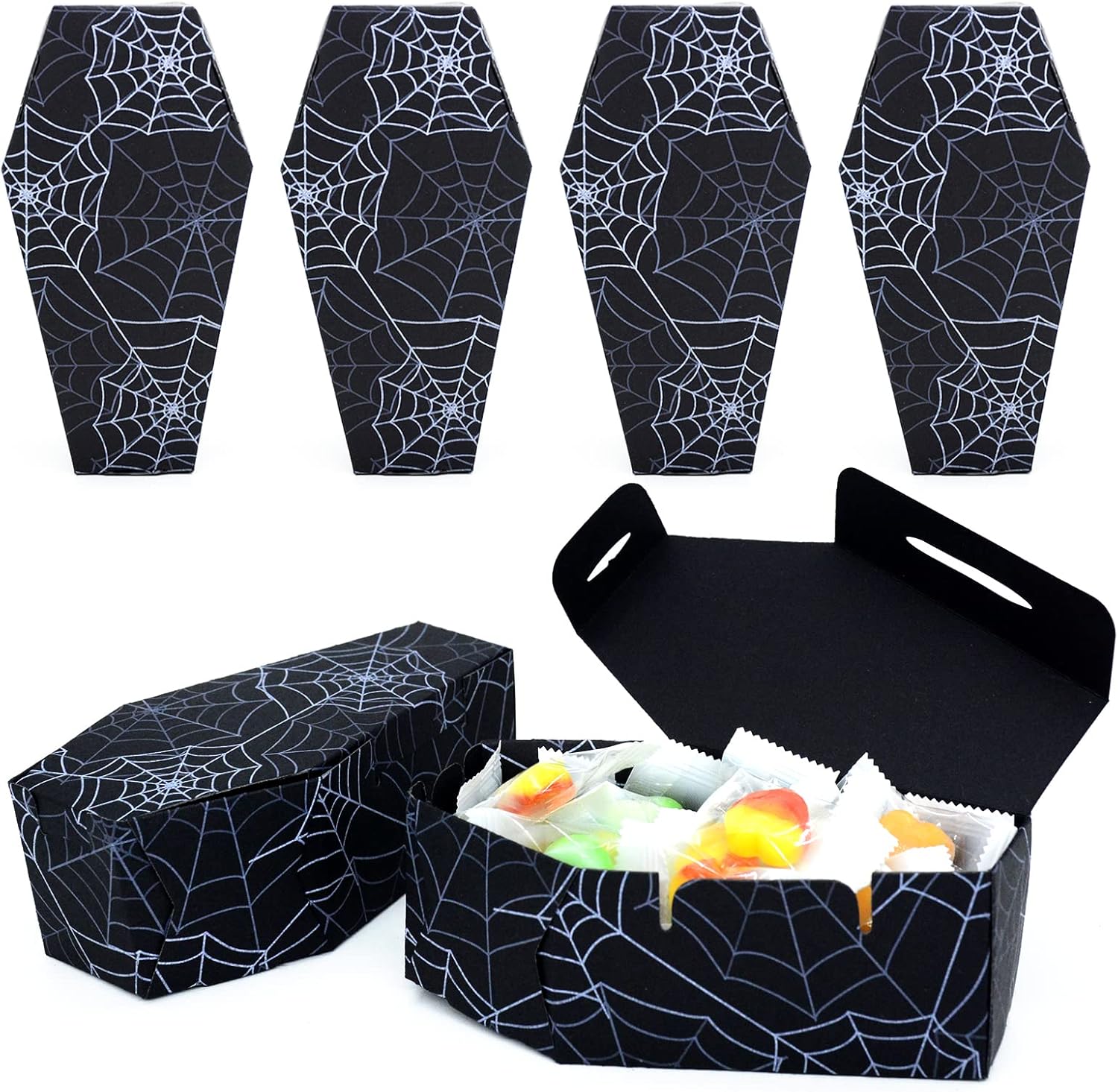 Amazon.com: FRIDAY NIGHT Halloween Candy Coffin Paper Box 16 Pcs ...