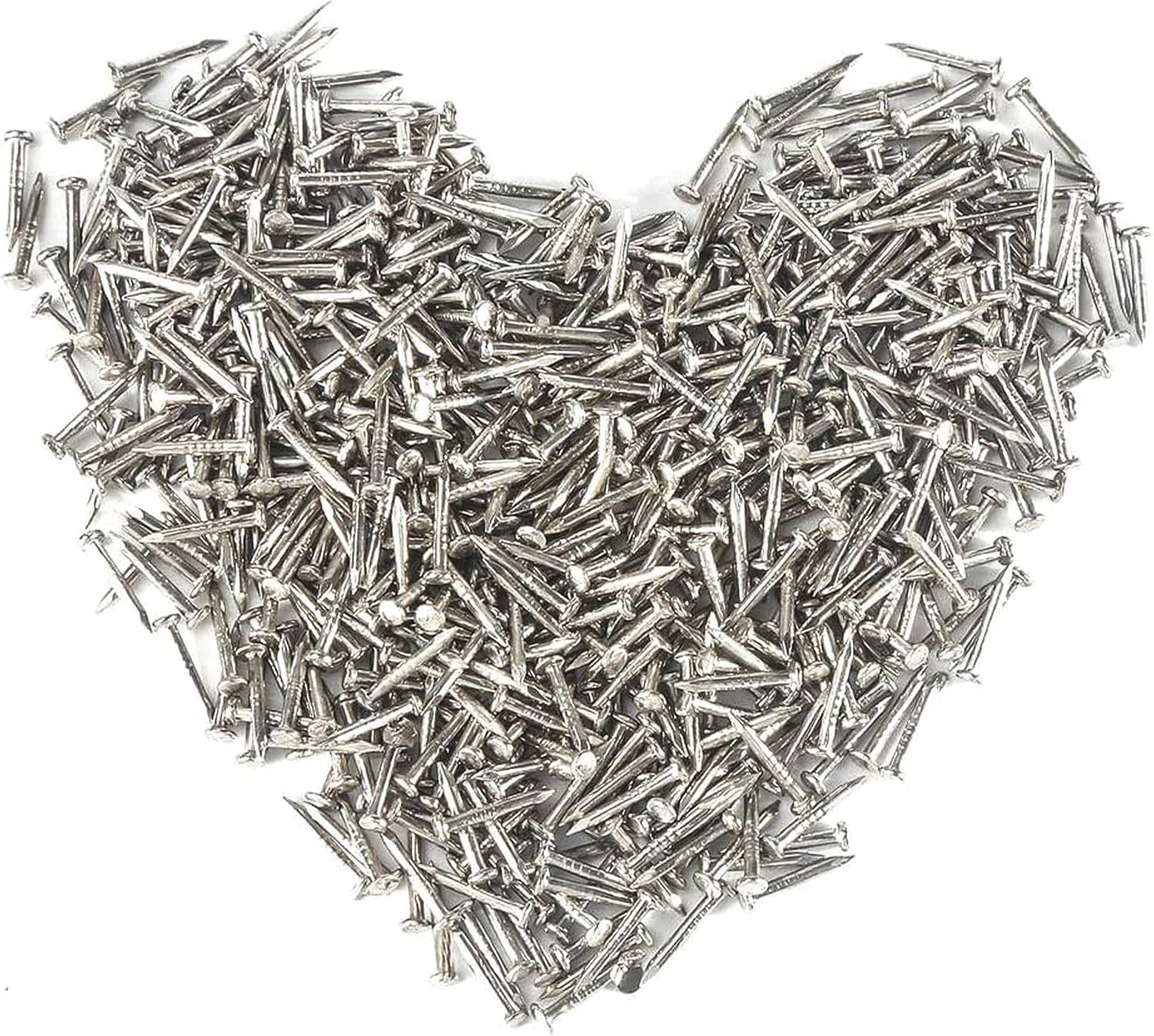 HVDHYY 500pcs 1.5 * 20mm Small Nails for Wood Silver Round Head Masonry ...
