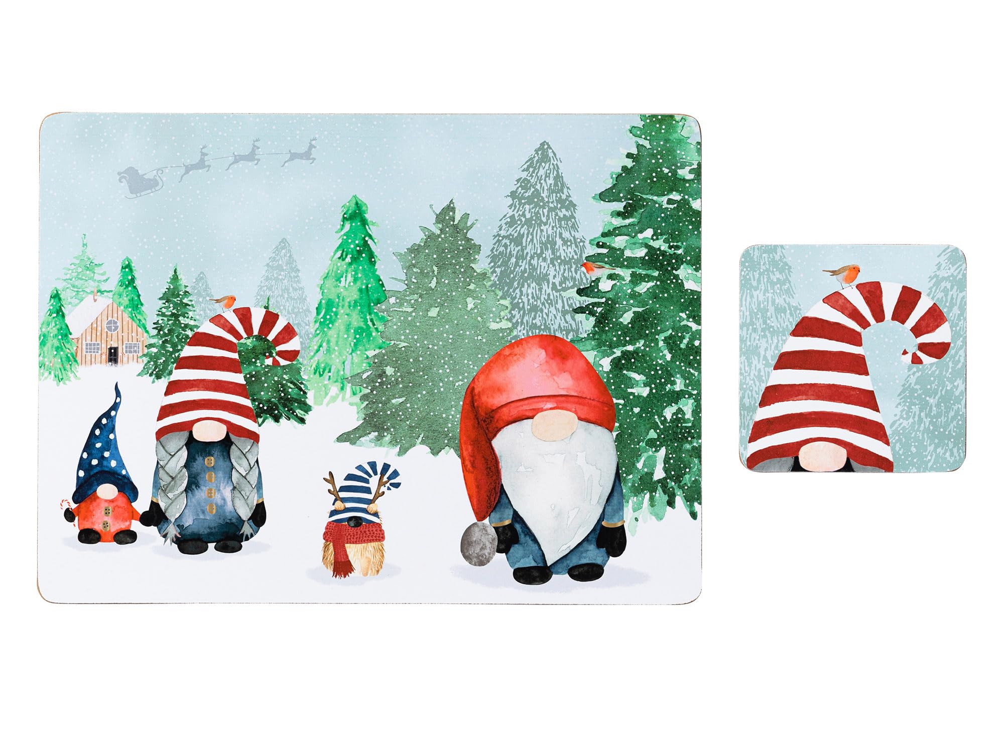 David Mason Design Set of 4 (8pc) Christmas Gonk Christmas Placemats ...