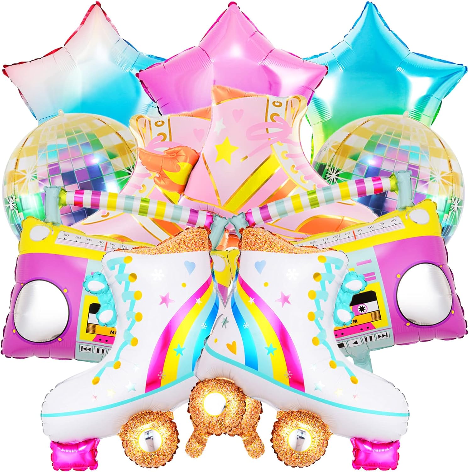 Amazon.com: 11Pcs Roller Skate Balloon - Perfect for 80s and 90s Dance ...