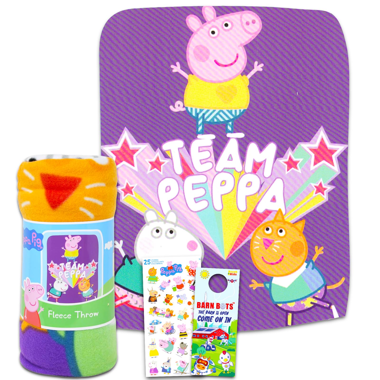 Amazon.com: Peppa Pig Fleece Blanket Set - Bundle with Peppa Pig ...
