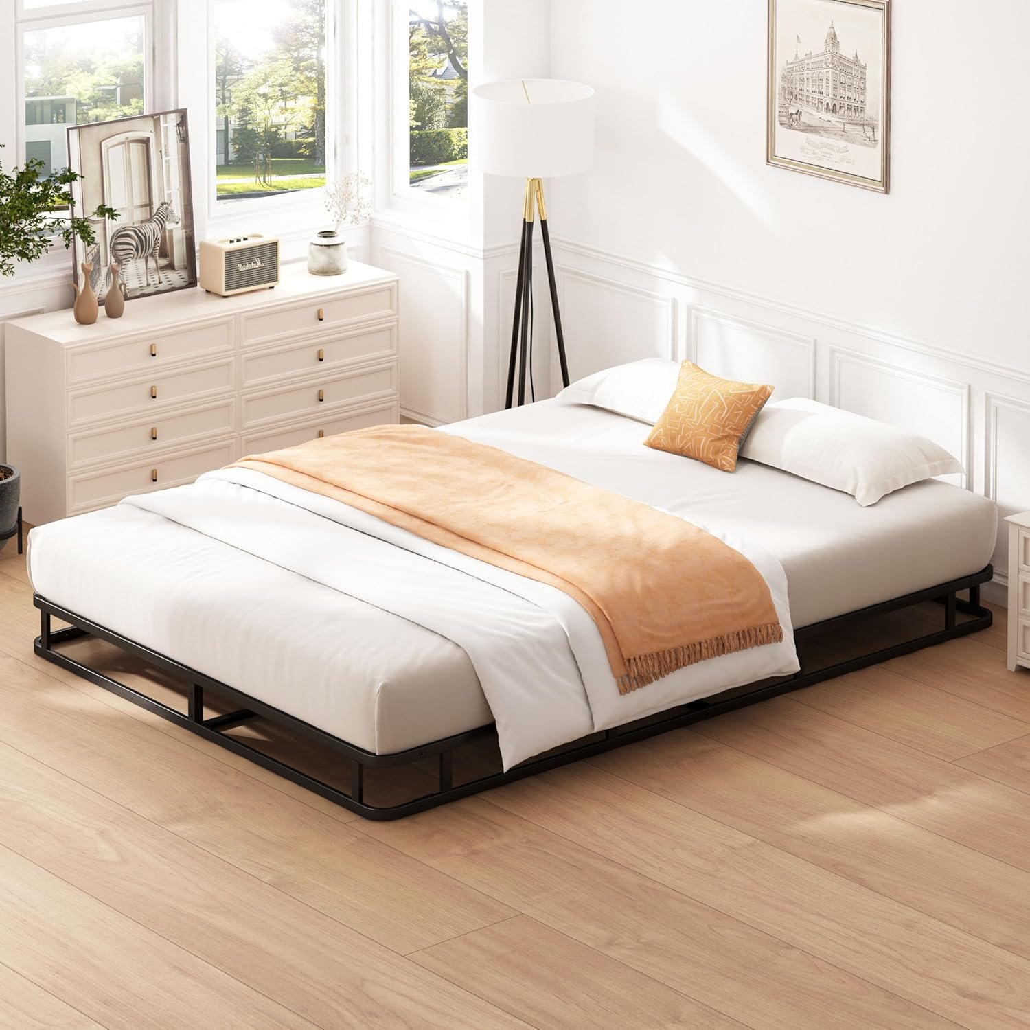 Amazon.com: Full Box Spring 5 Inch, Heavy Duty Metal Box Spring Bed ...