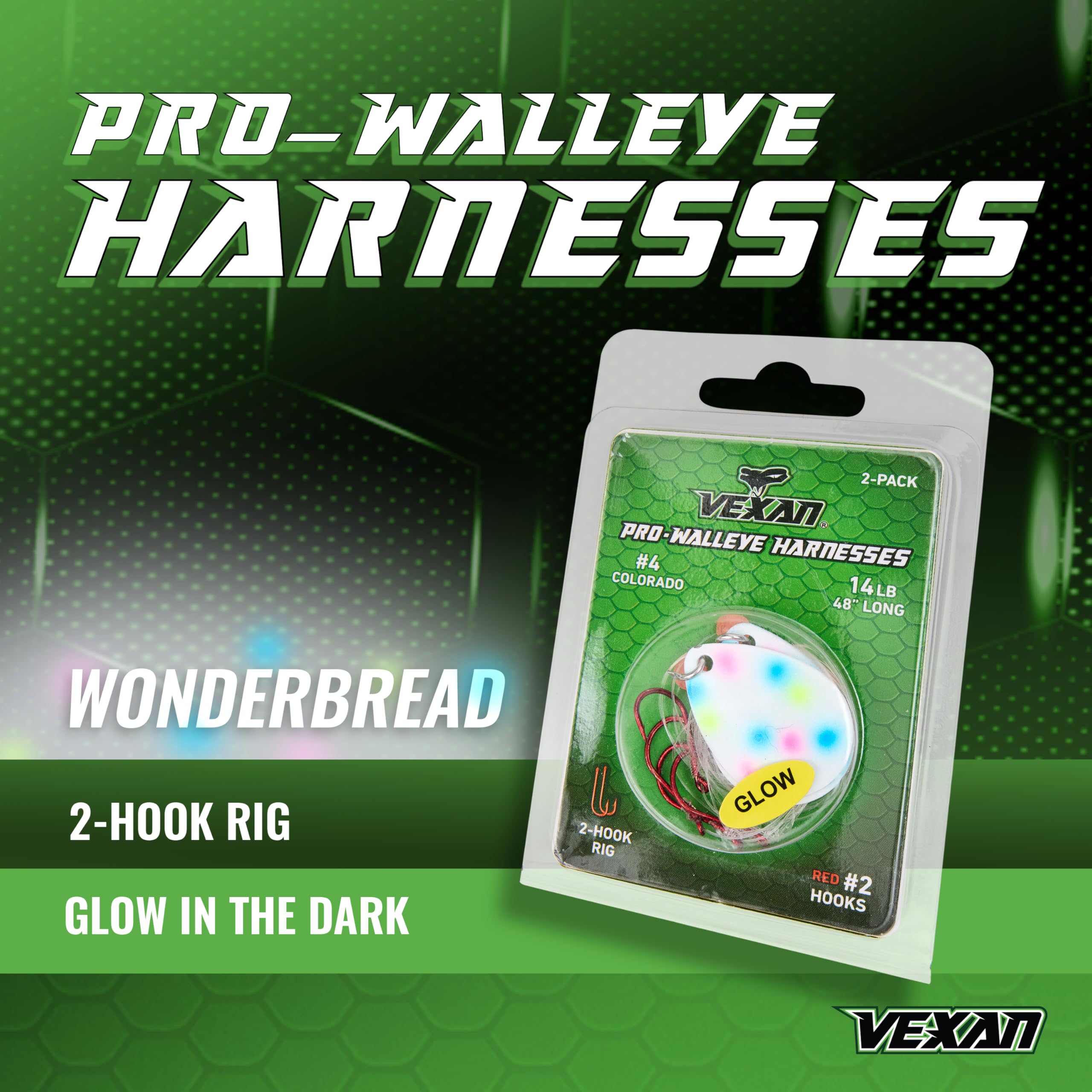 For Walleye Walleye Spinners Vexan Glow Walleye Spinner Rig - Worm ...