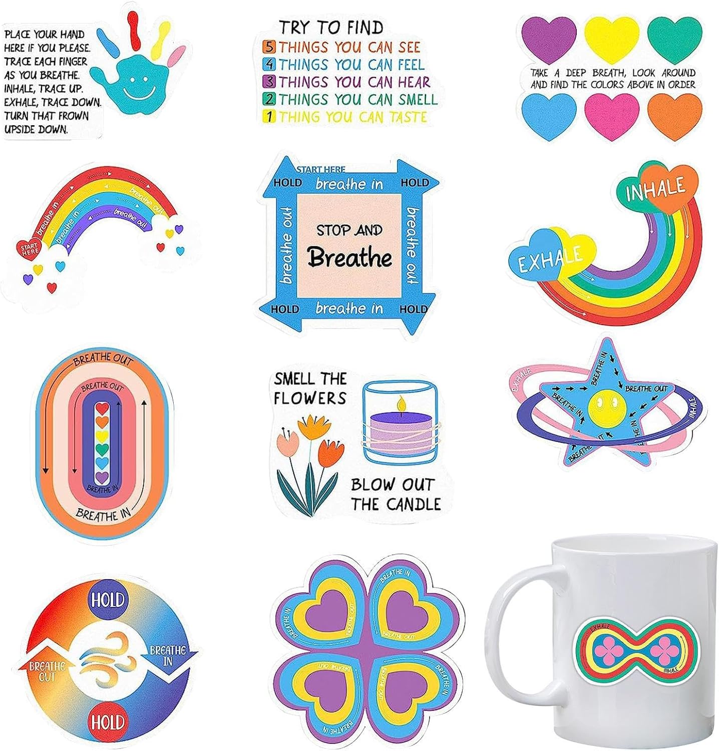 Fidget Stickers - Anti Stress Strips, Anti Stress Textured Strips, Cute ...