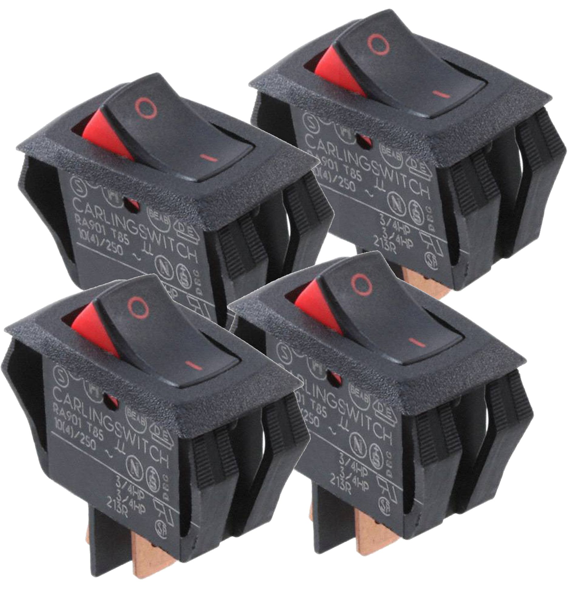 Amazon.com: Carling Technologies RA901-VB-B-9-V X4 Switch, Rocker, Spst ...