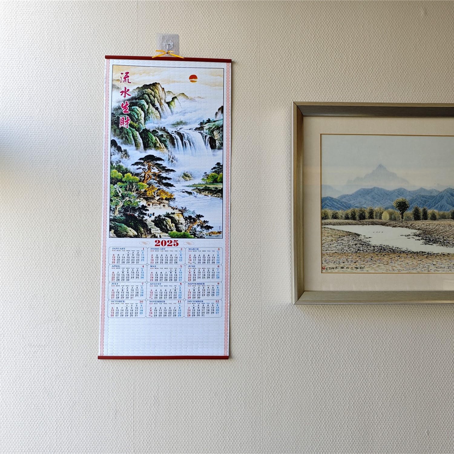 Amazon.com: LOONELO Chinese English Wall Scroll Calendar, 2025 Asian ...