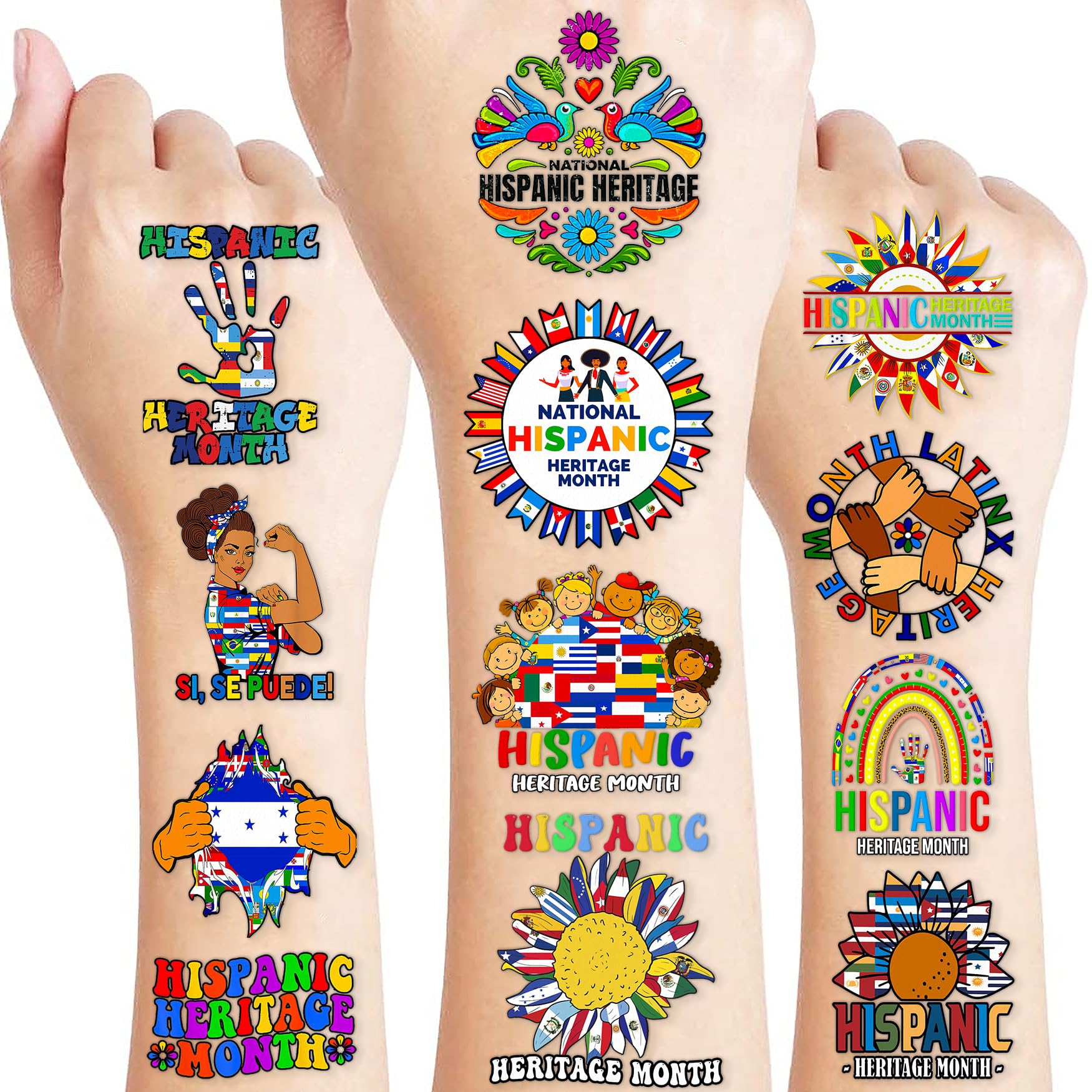 Latino Cultural Tattoos Hand Flag Tree Root Latino National Hispanic