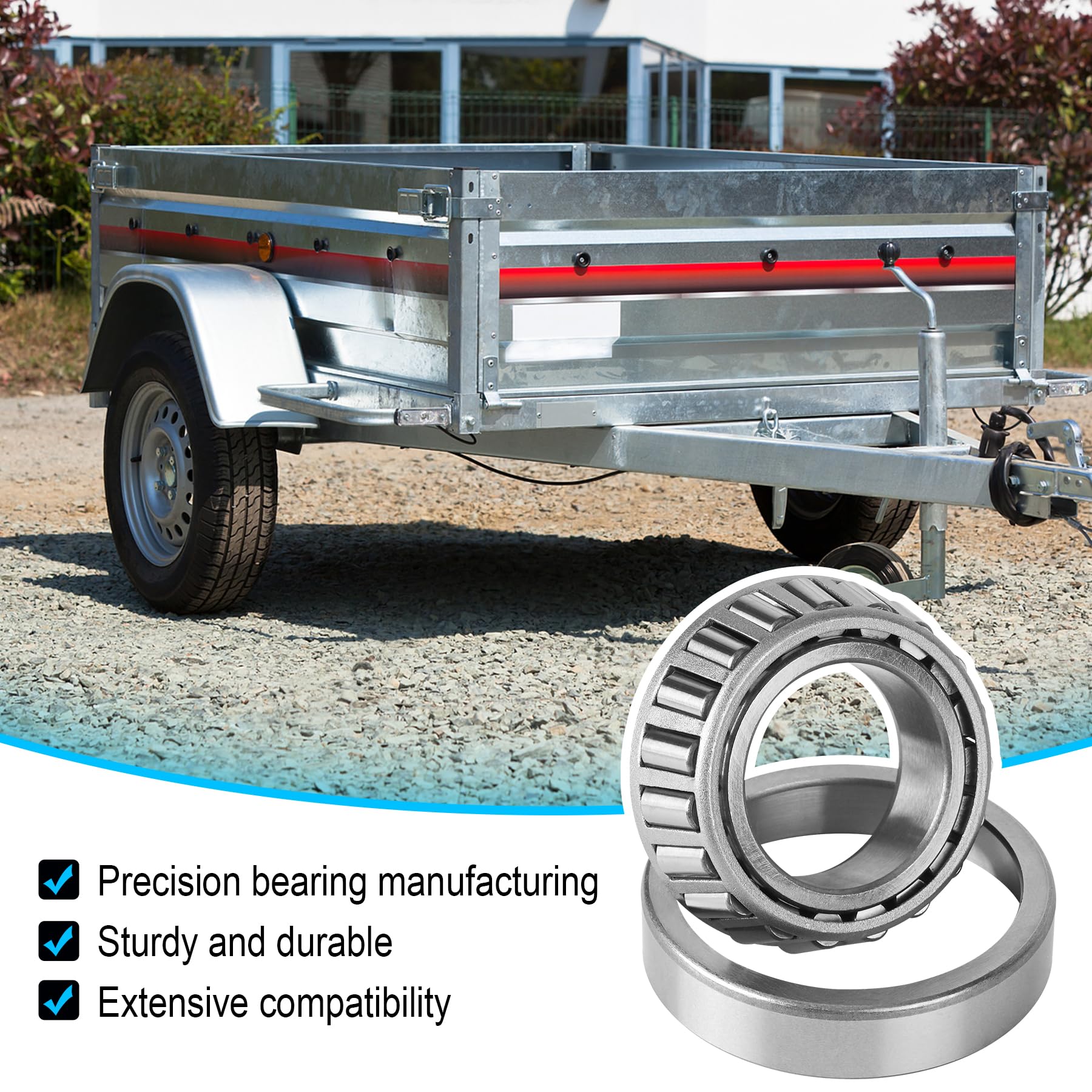 Snapklik.com : Set Of 2 Trailer Bearing Kit L44643 L44610 Boat Trailer ...