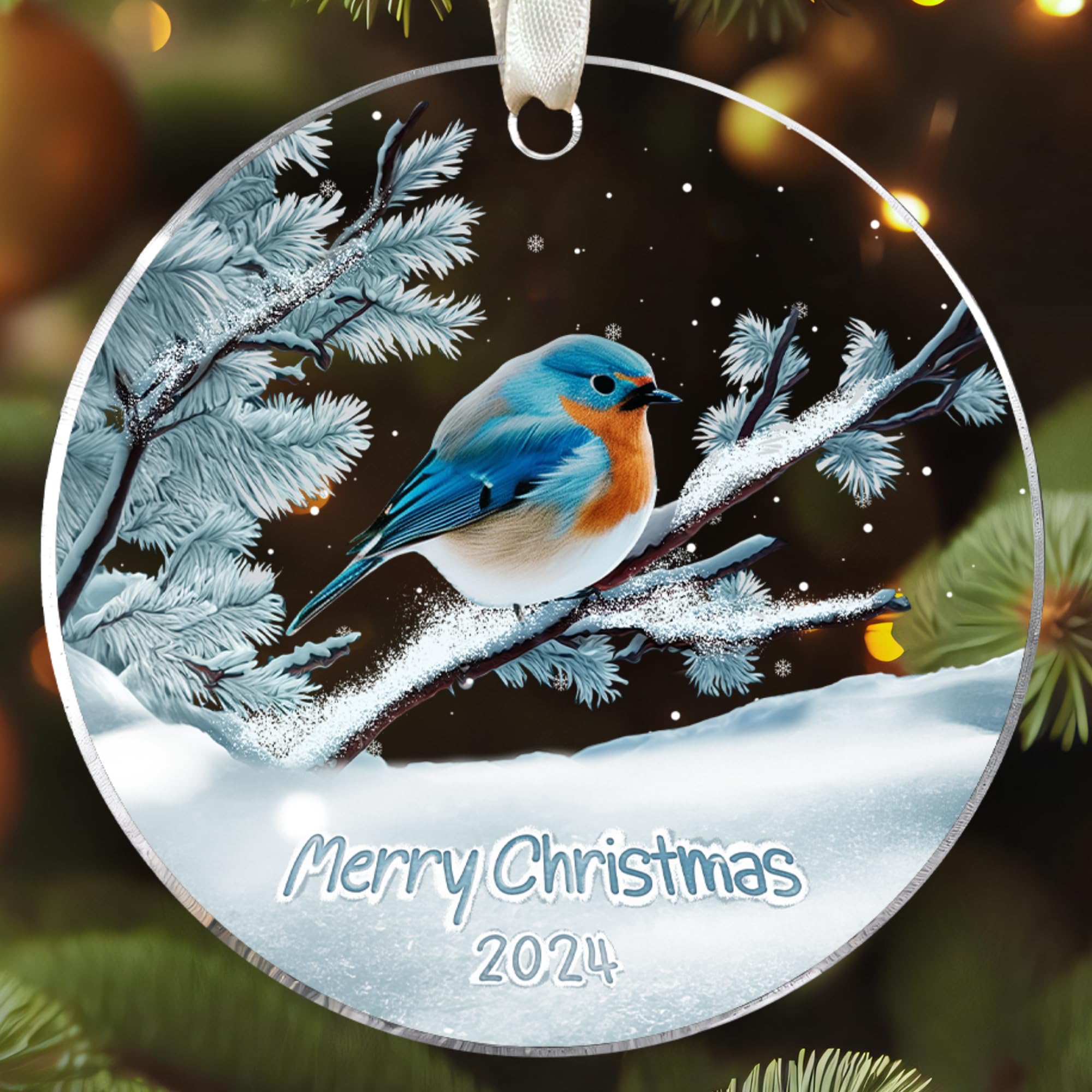 Amazon.com: Bluebird Ornaments for Christmas Tree - Bluebird Ornament ...
