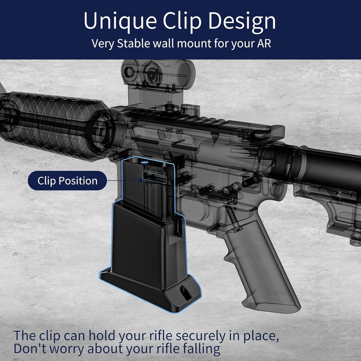 Firearm Storage Solution AR-15 Wall Mount Holder - Quick Access Gun ...