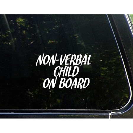 Amazon.com: StickerTalk Child is Special Needs Non-Verbal Vinyl Sticker ...
