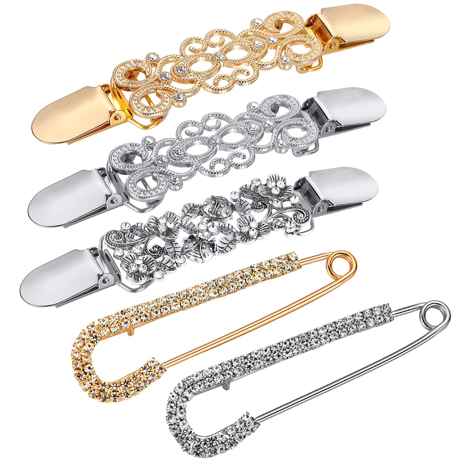 Amazon.com: 5 Pcs Vintage Dress Cinch Clips Sweater Cardigan Shawl ...