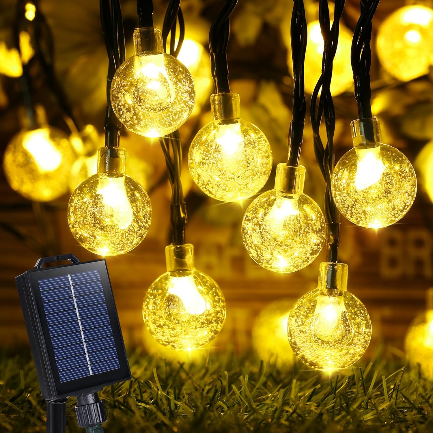 Amazon.com: Joomer Solar Powered String Lights Waterproof,39FT 60 LED ...