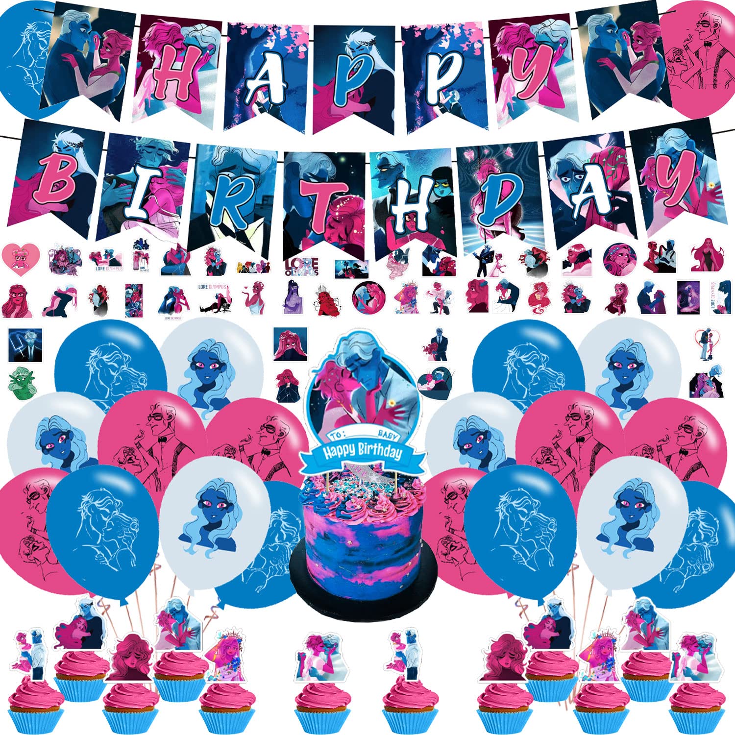 Buy Lore Olympus Party Decorations,Birthday Party Supplies For Lore ...