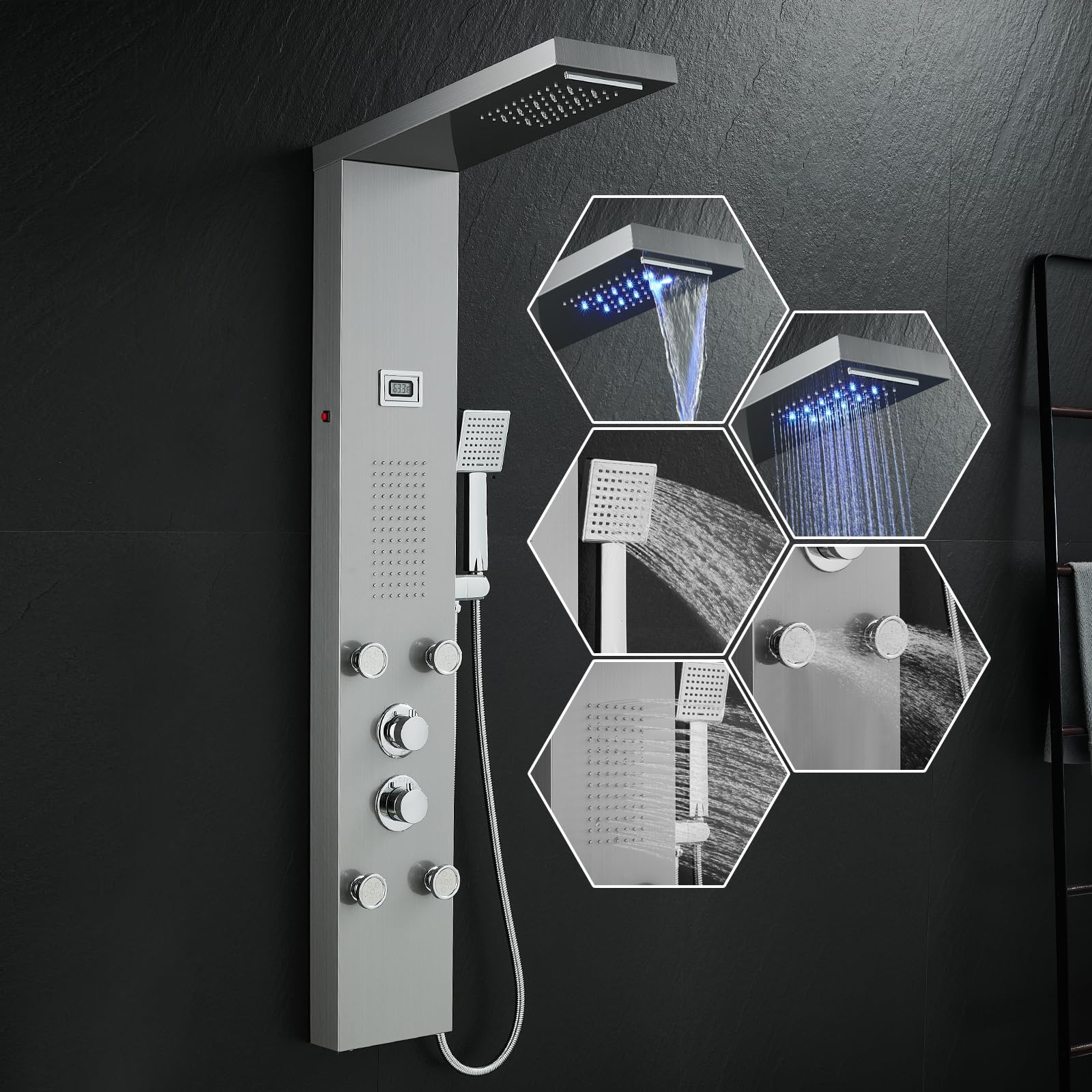 Snapklik.com : OUGOO Shower Panel Tower System