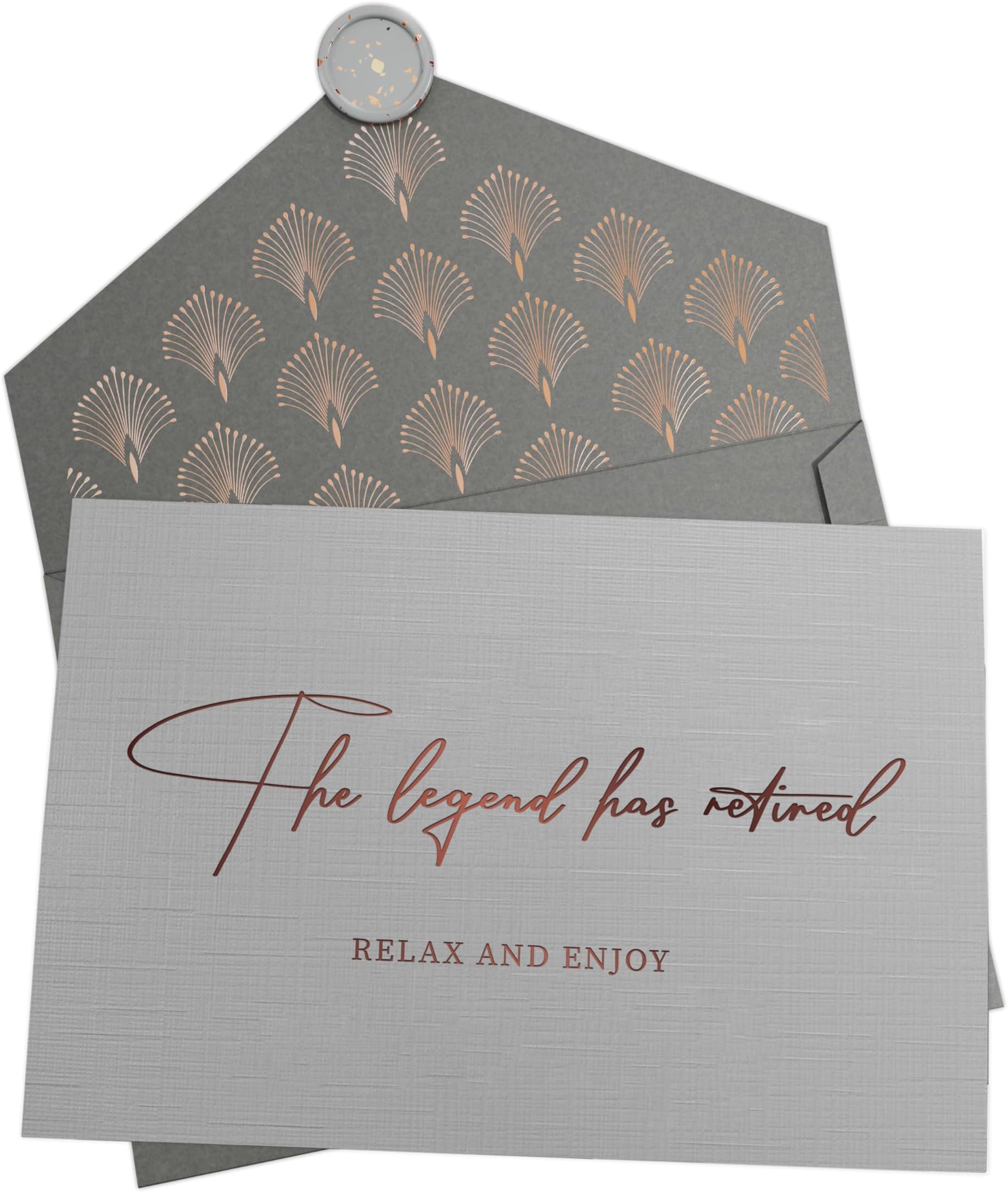 Amazon.com : Jolicoon Retirement card with envelope and wax seal - The ...