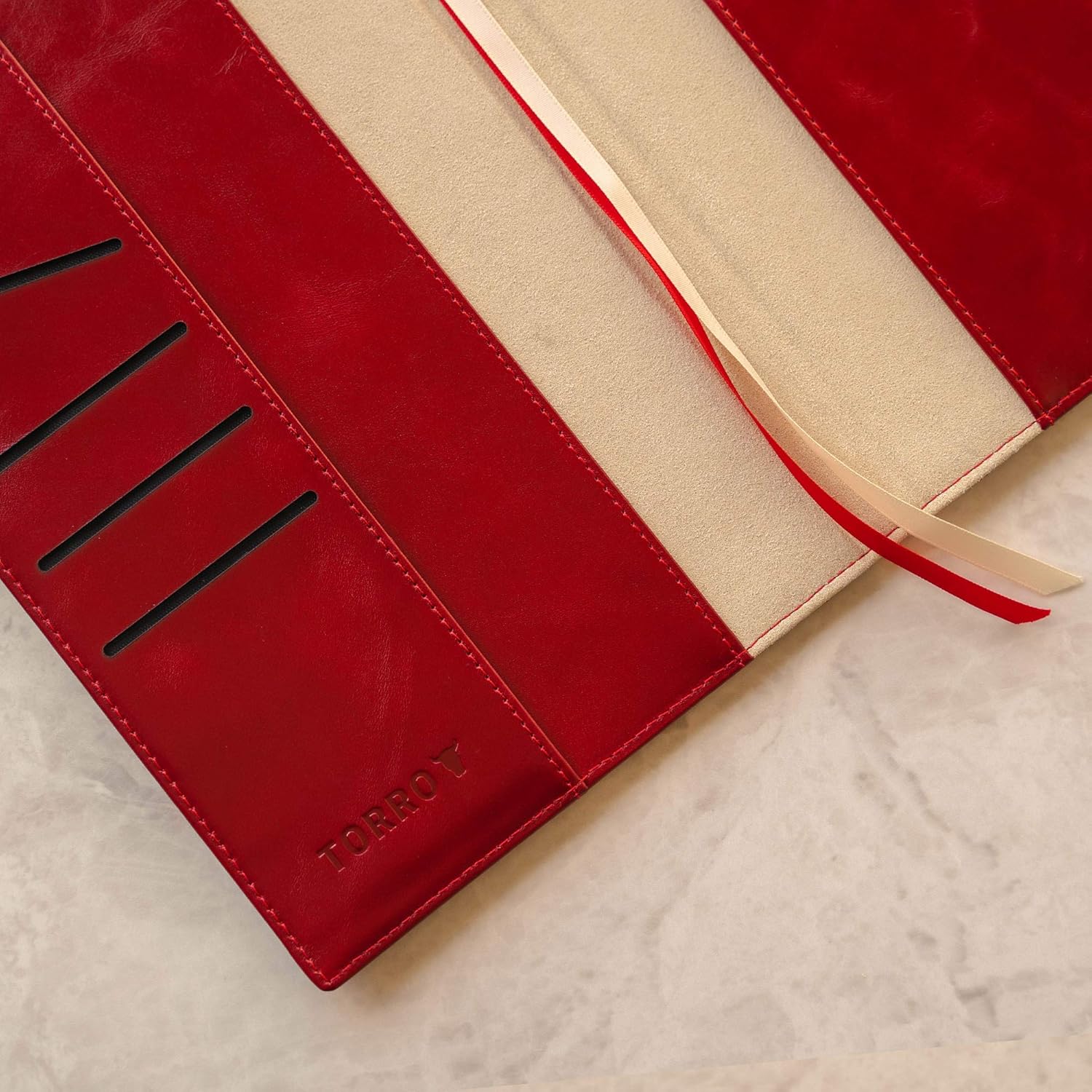 TORRO Genuine Leather Hardback Notebook Cover with 1X Refill Pad (A5 ...