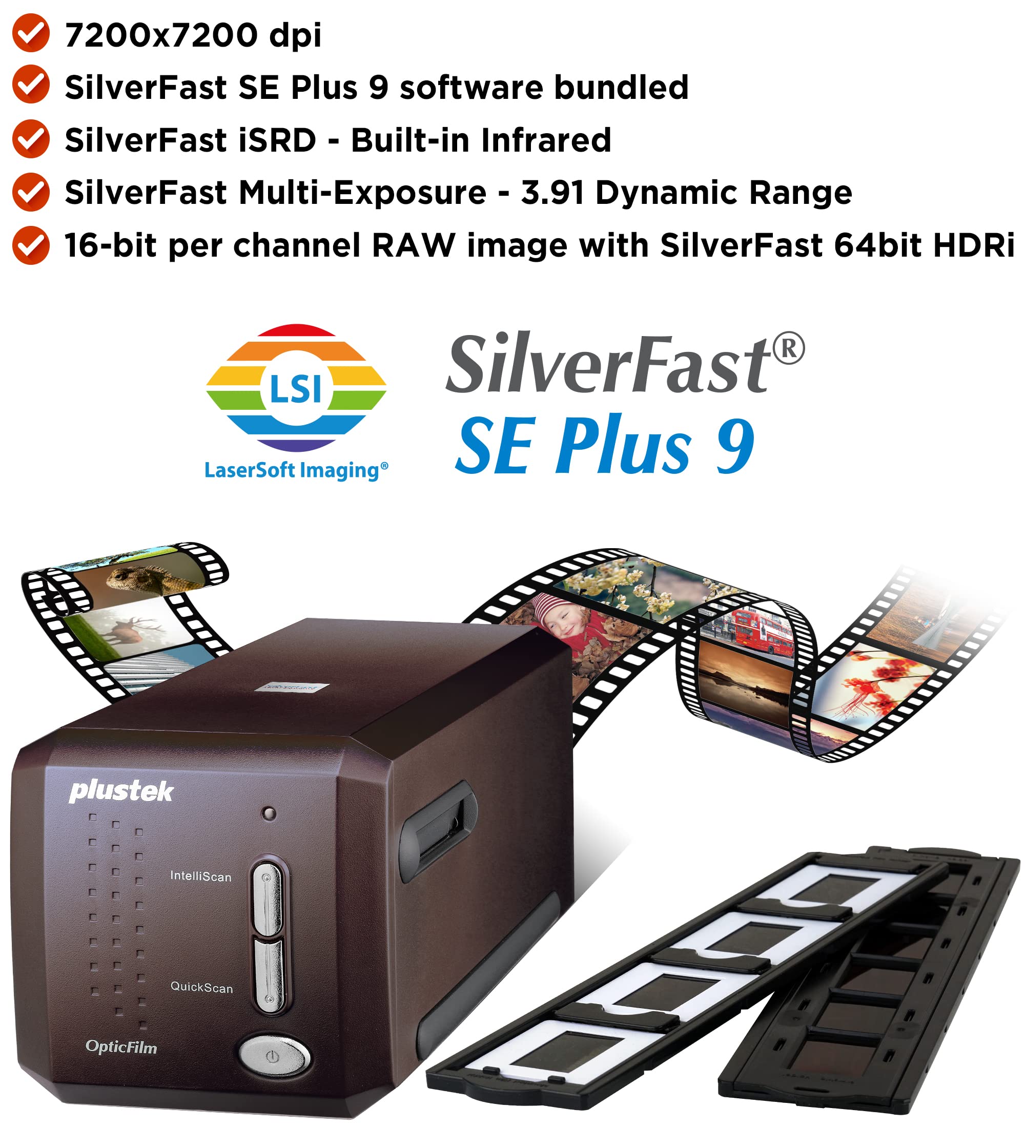 Snapklik.com : Plustek OpticFilm 8300i SE - 35mm Negative Film Stripe ...