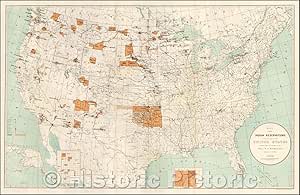Amazon.com: Historic Map - Map Showing Indian Reservations Within The ...