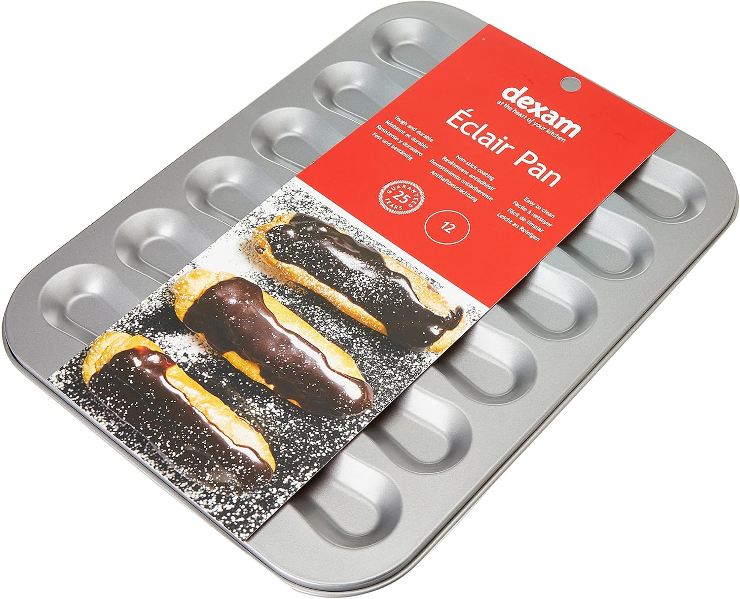 Amazon.com: Dexam Eclair Pan Non-Stick 12 Cup, Grey: Home & Kitchen