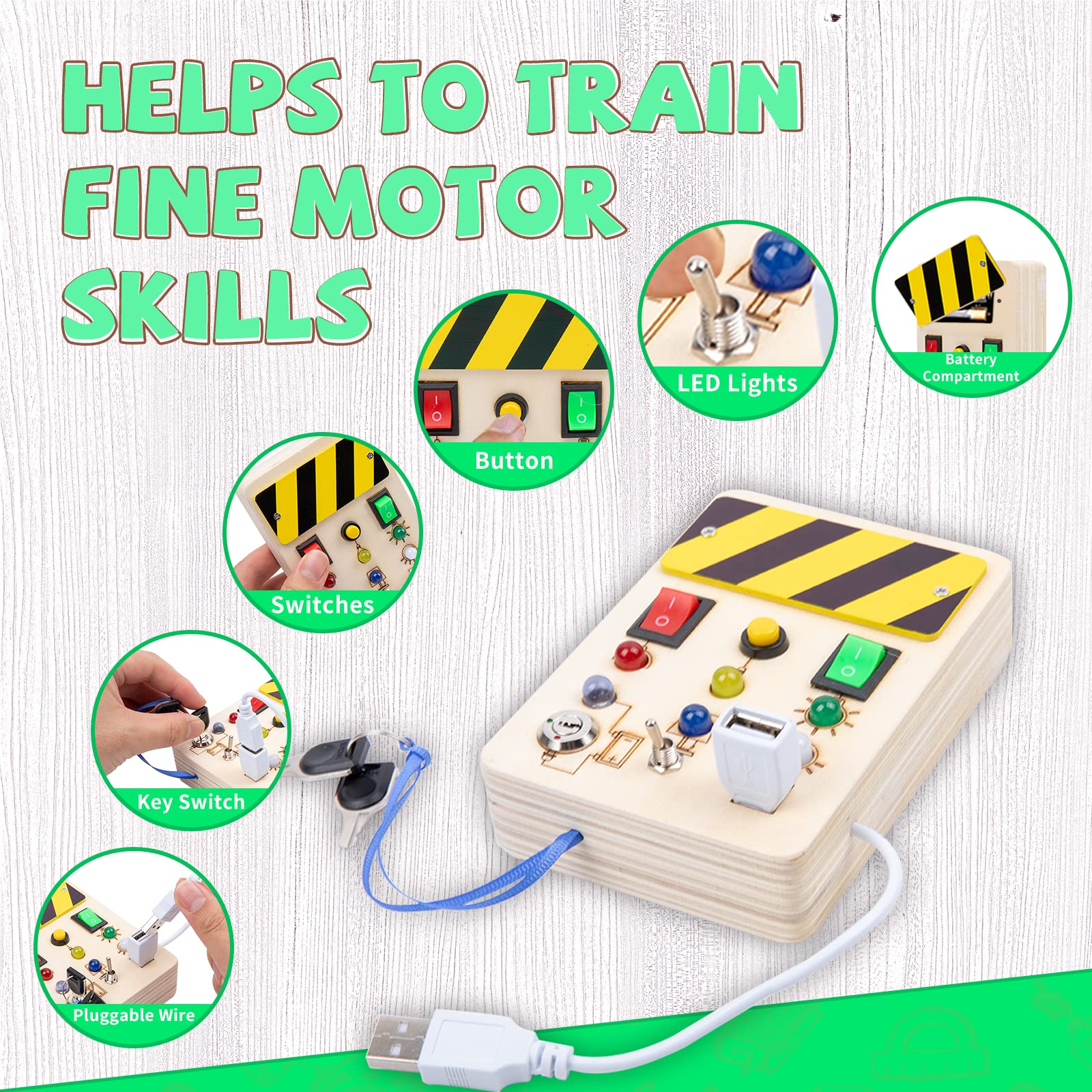 Montessori Busy House Montessori Busy Board For Toddlers, LED Light ...