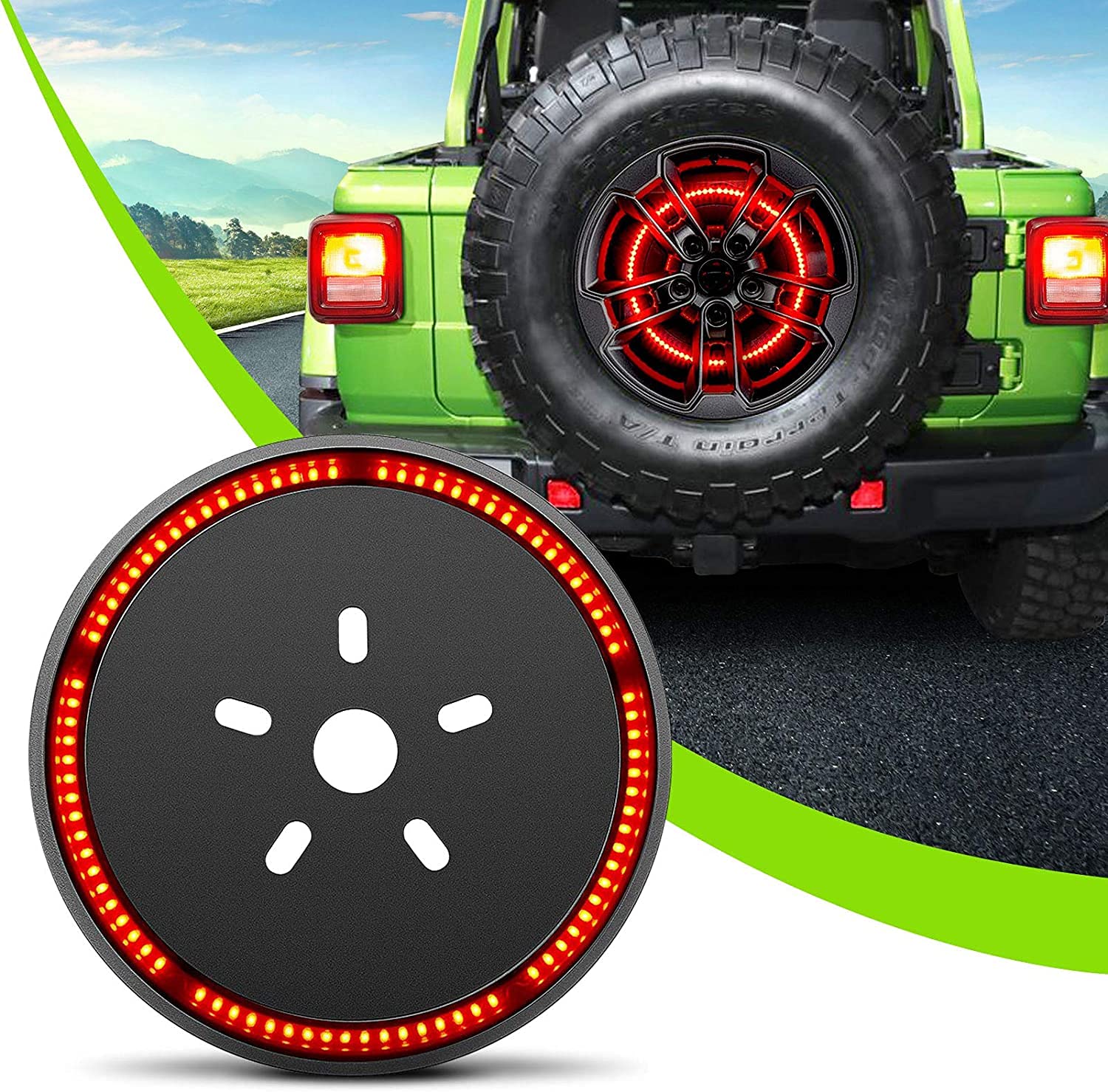 Buy Spare Tire Brake Light for Jeep, 3rd Brake Light, Rear Wheel Tail ...