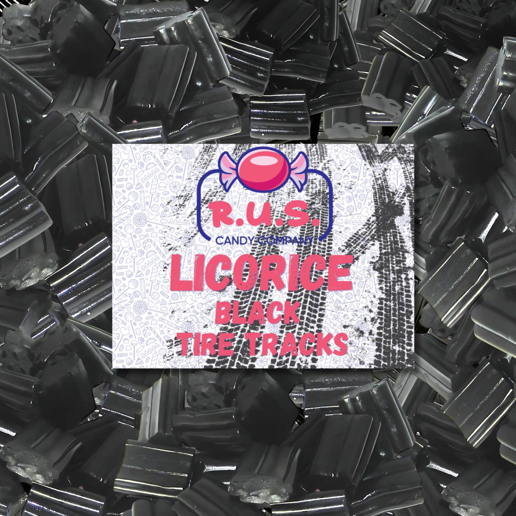 Amazon.com : Finnish Black Licorice Tire Tracks by RUS Candy Company, 2 ...